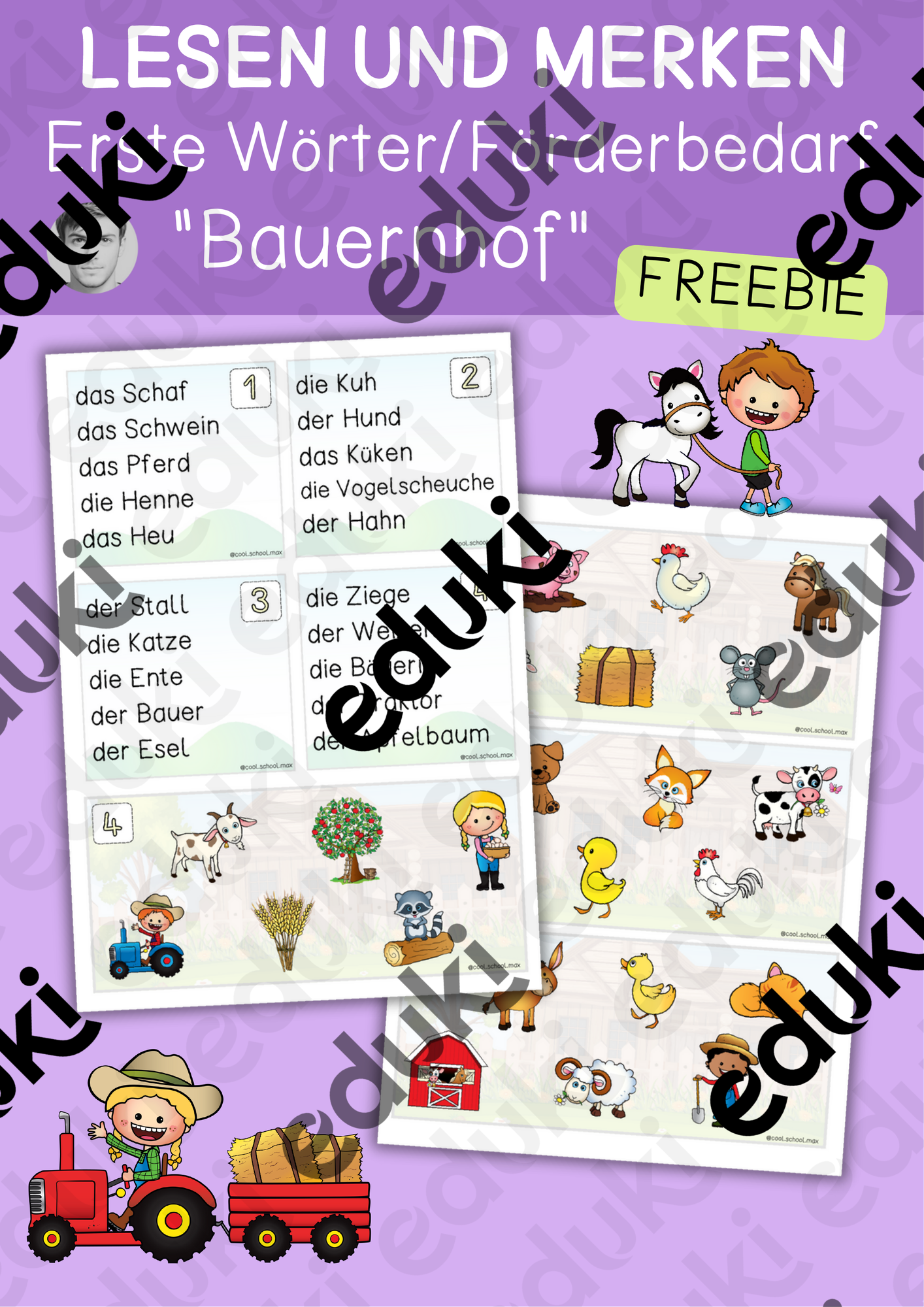 Lesen und Merken, Bauernhof, Deutsch/DAZ/Förderunterricht ...