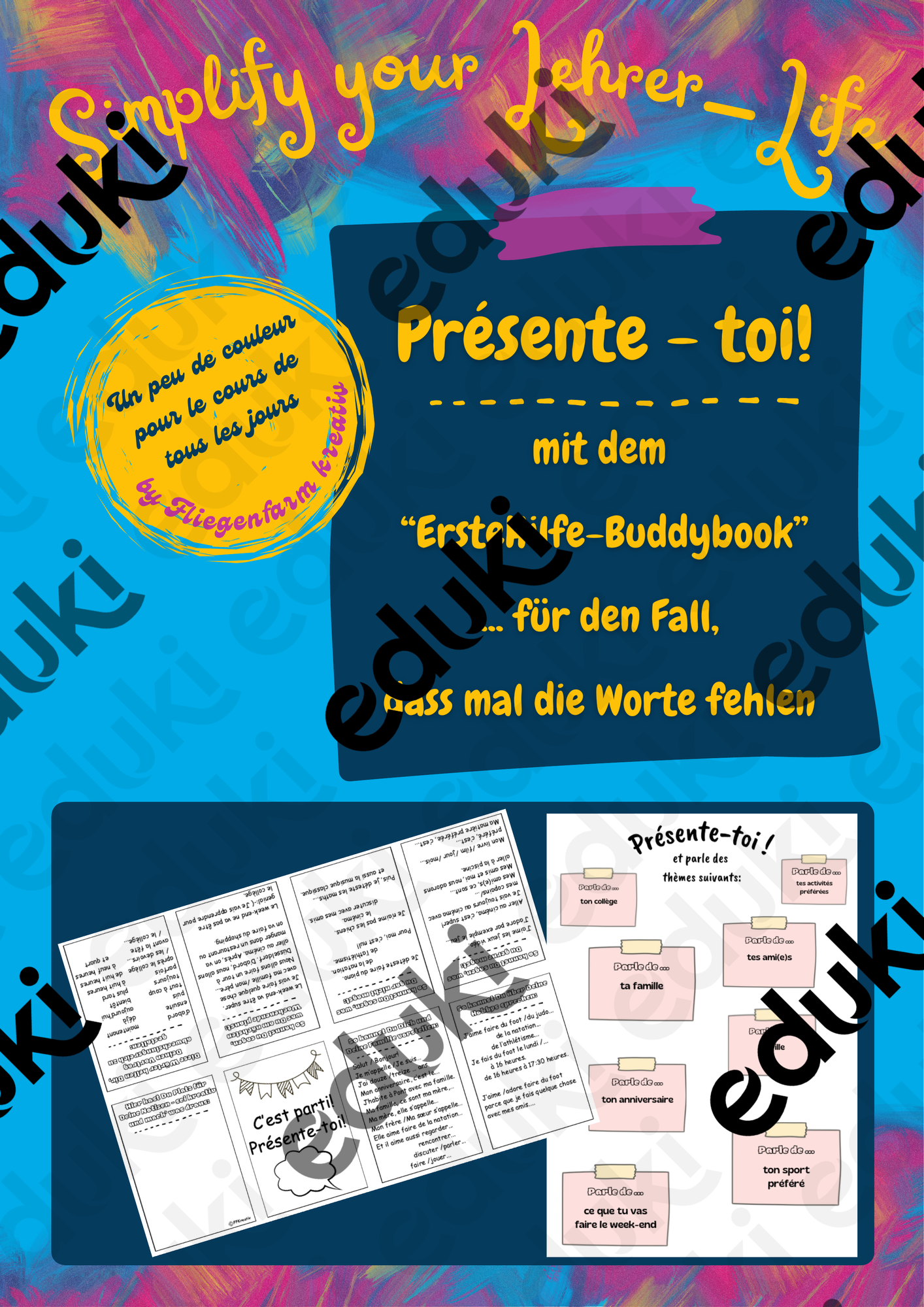 Présente-toi! - mit dem „ErsteHilfe - BuddyBook“ – Unterrichtsmaterial ...