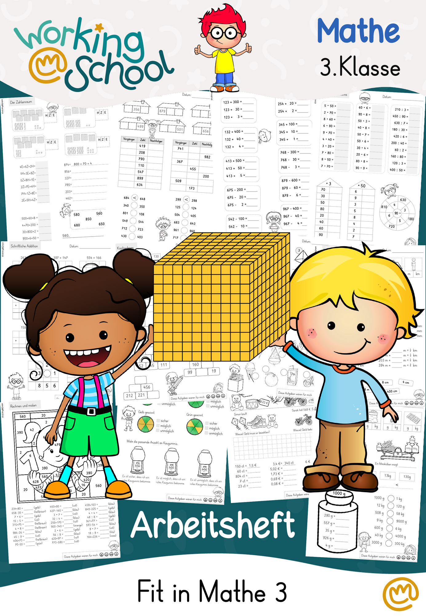 Fit in Mathe 3 (Arbeitsheft/ Lerntheke/ Wiederholungsheft) 3.Klasse ...