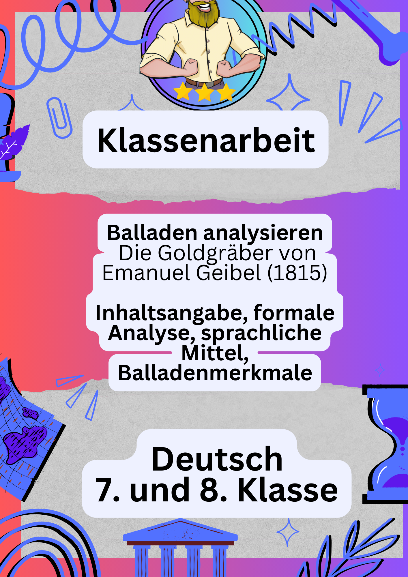 Klassenarbeit Deutsch – Balladen analysieren: Die Goldgräber von ...