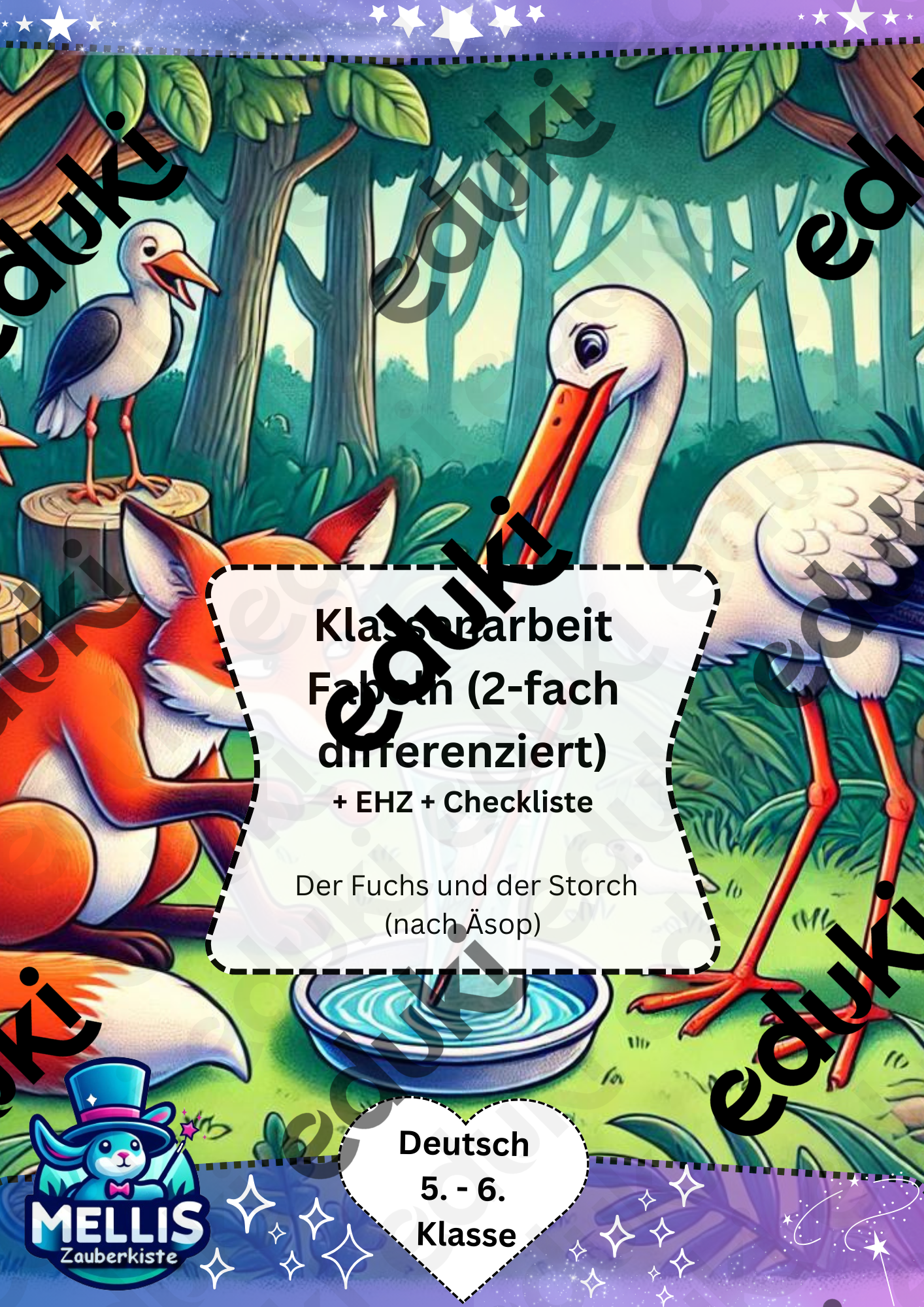 Klassenarbeit Deutsch 🦊 Fabeln (2-fach differenziert) + EHZ ...