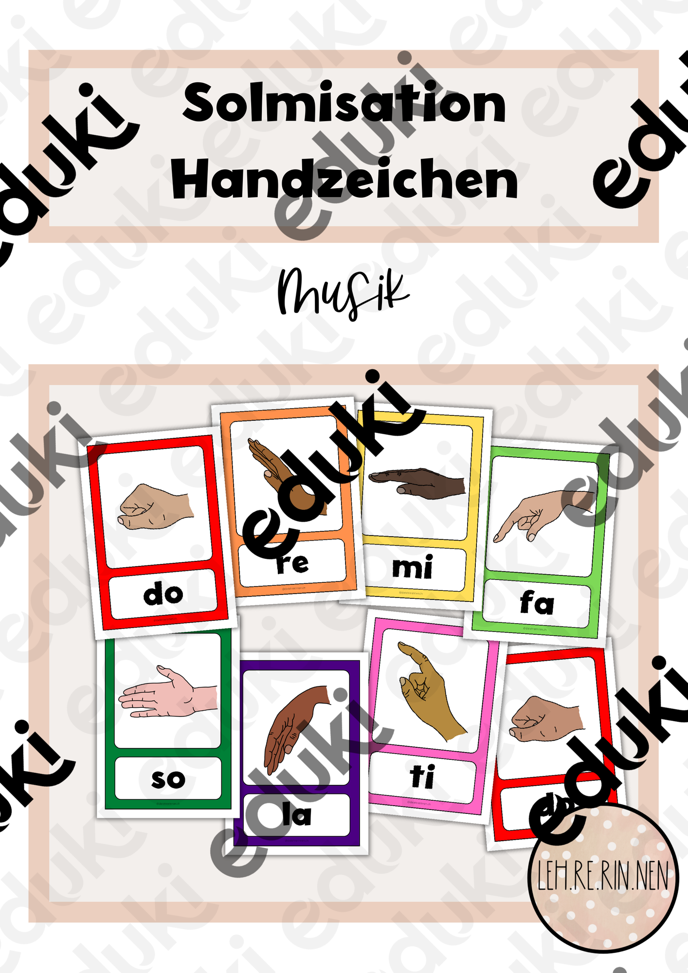 Solmisation Handzeichen – Unterrichtsmaterial im Fach Musik