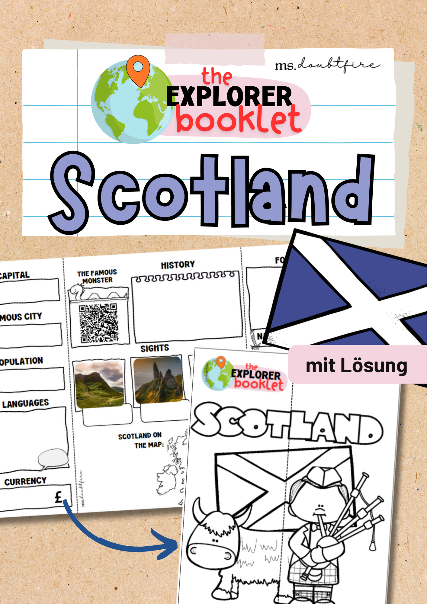 Scotland (Schottland): Explorer Booklet, Mini Lapbook ...