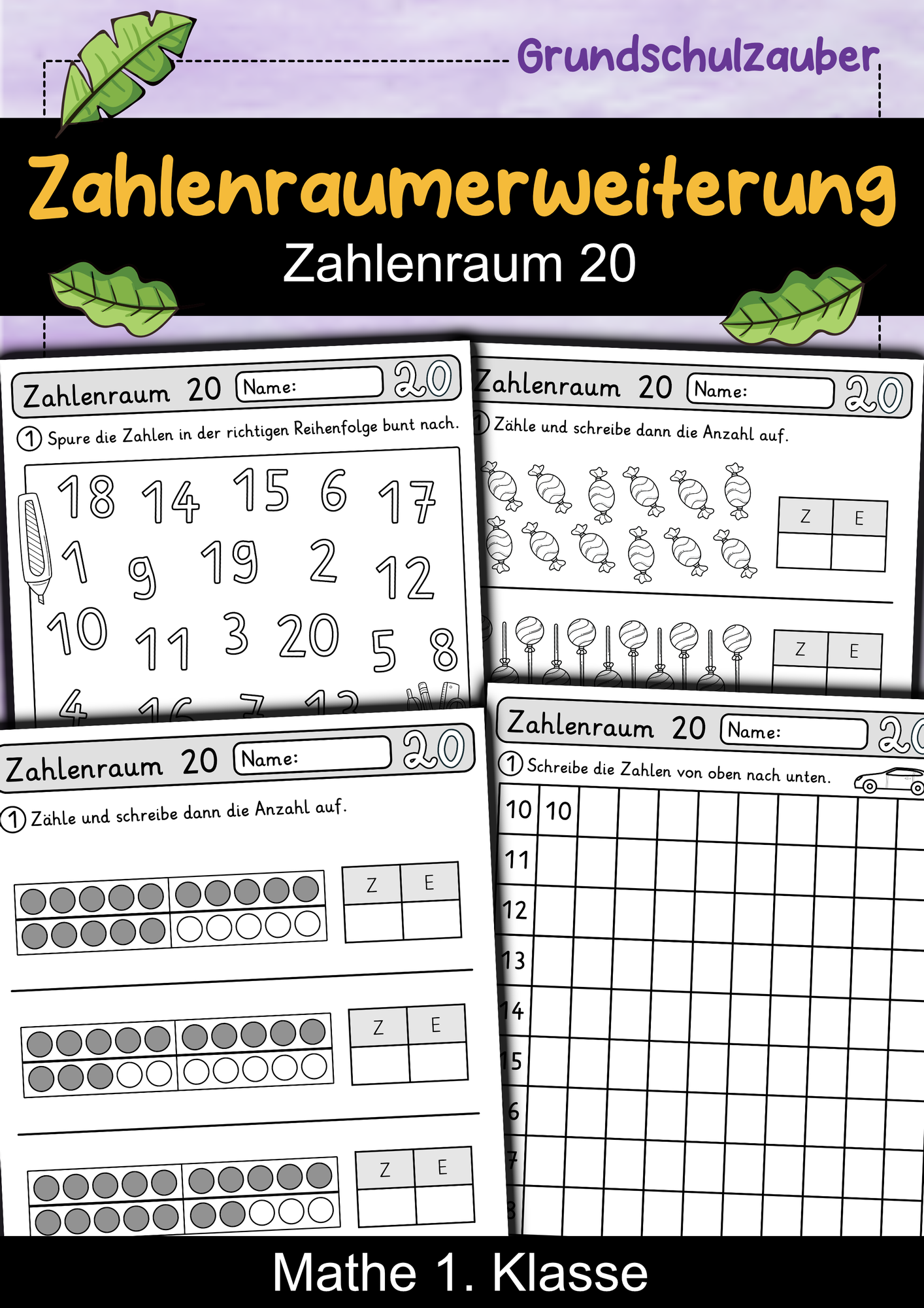Zahlenraumerweiterung bis 20 | Die Zahlen von 10 bis 20 | Mathe 1 ...