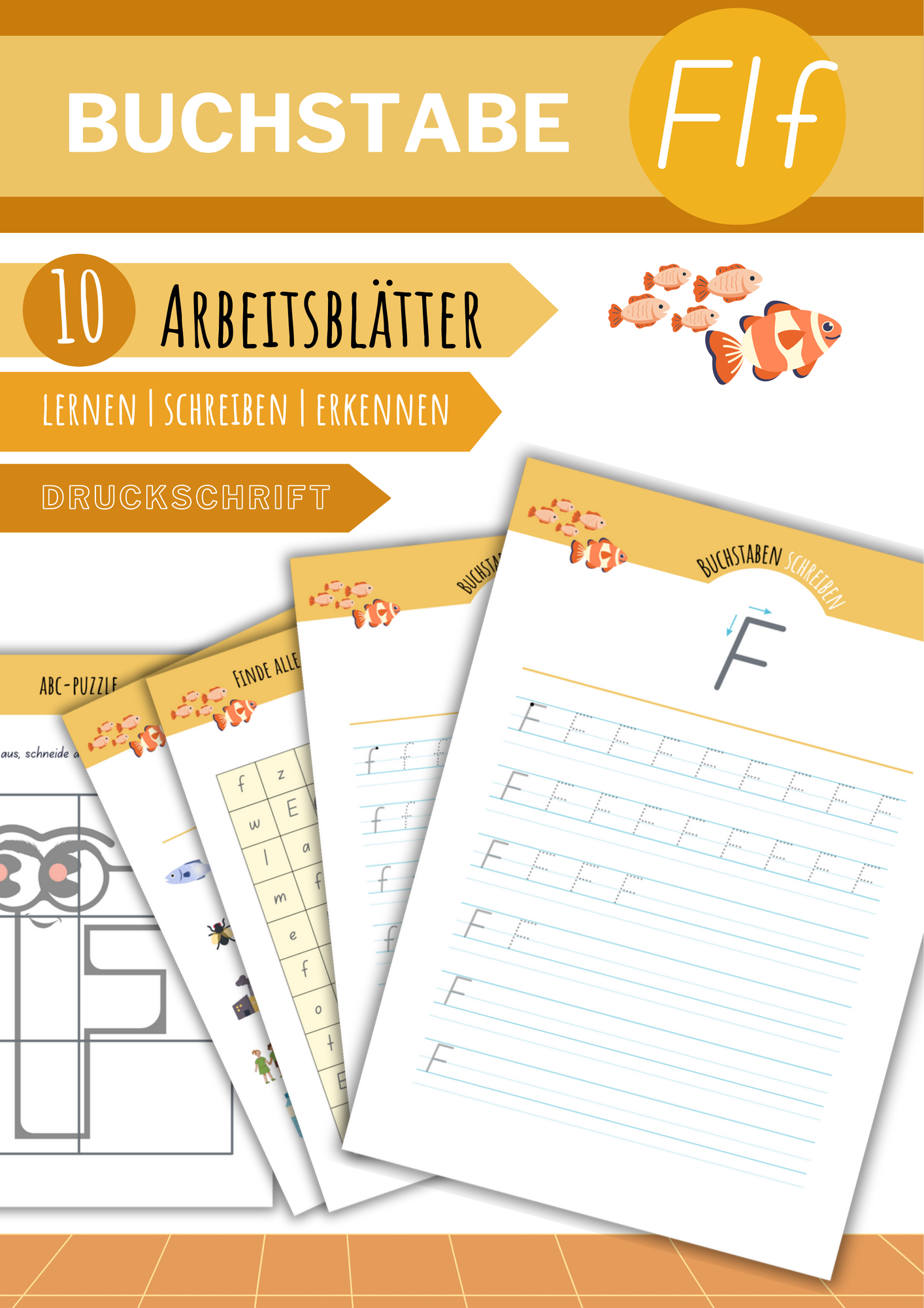 Buchstabe F Arbeitsblatt | Grundschrift – Unterrichtsmaterial im Fach ...