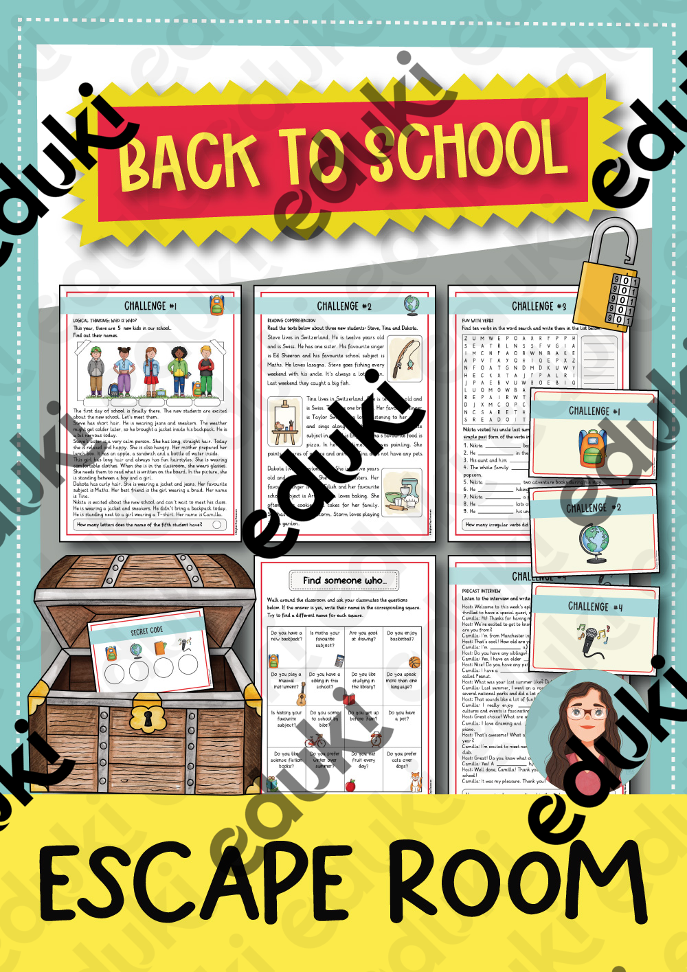 Back to School Escape Room (Englisch) – Unterrichtsmaterial im Fach ...