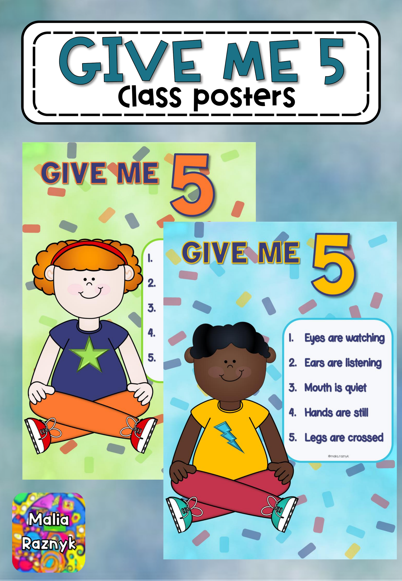 Klassenzimmer-Management-Poster - GIVE ME 5 Poster ...