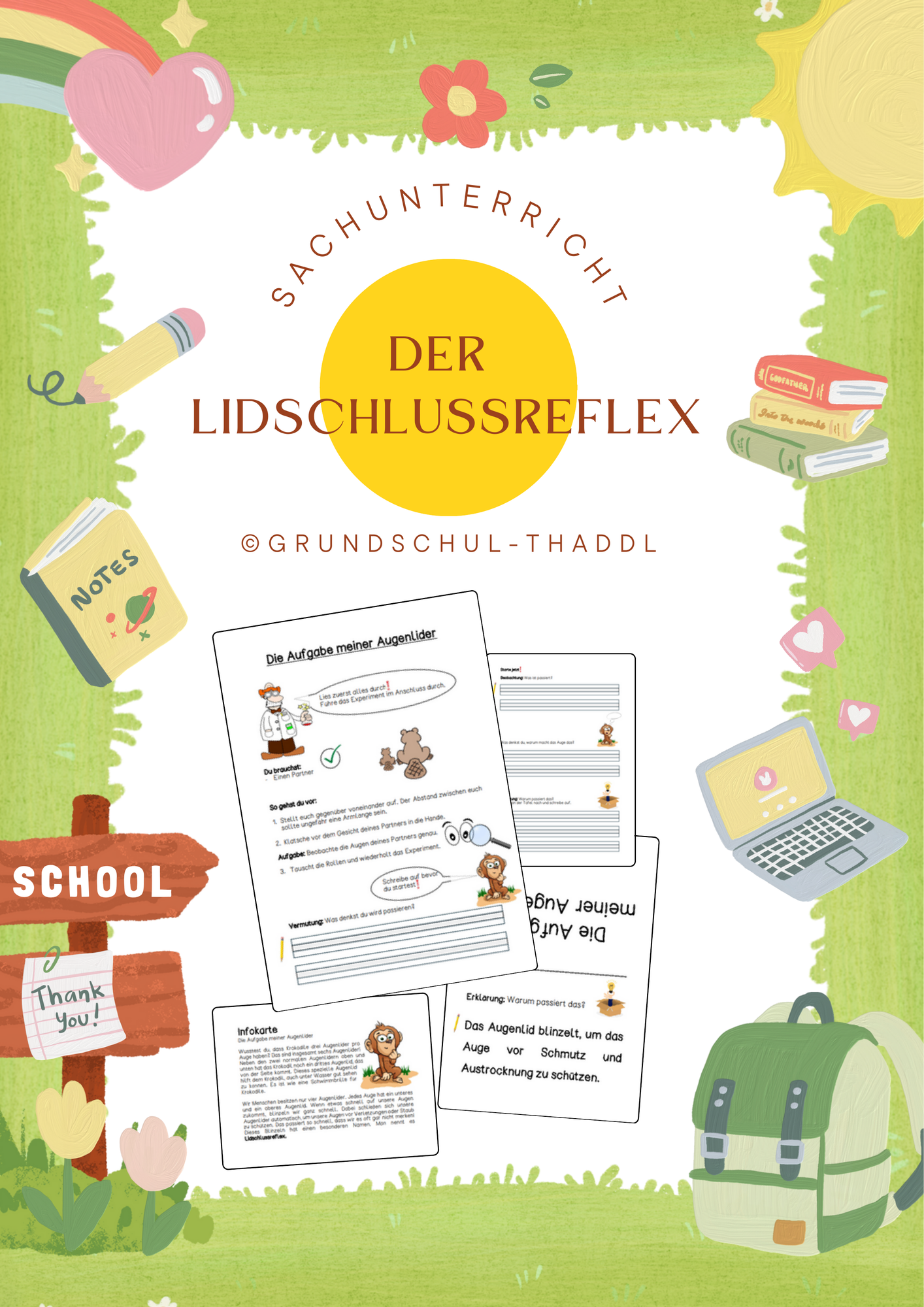 Der Lidschlussreflex (Experiment) – Unterrichtsmaterial in den Fächern ...