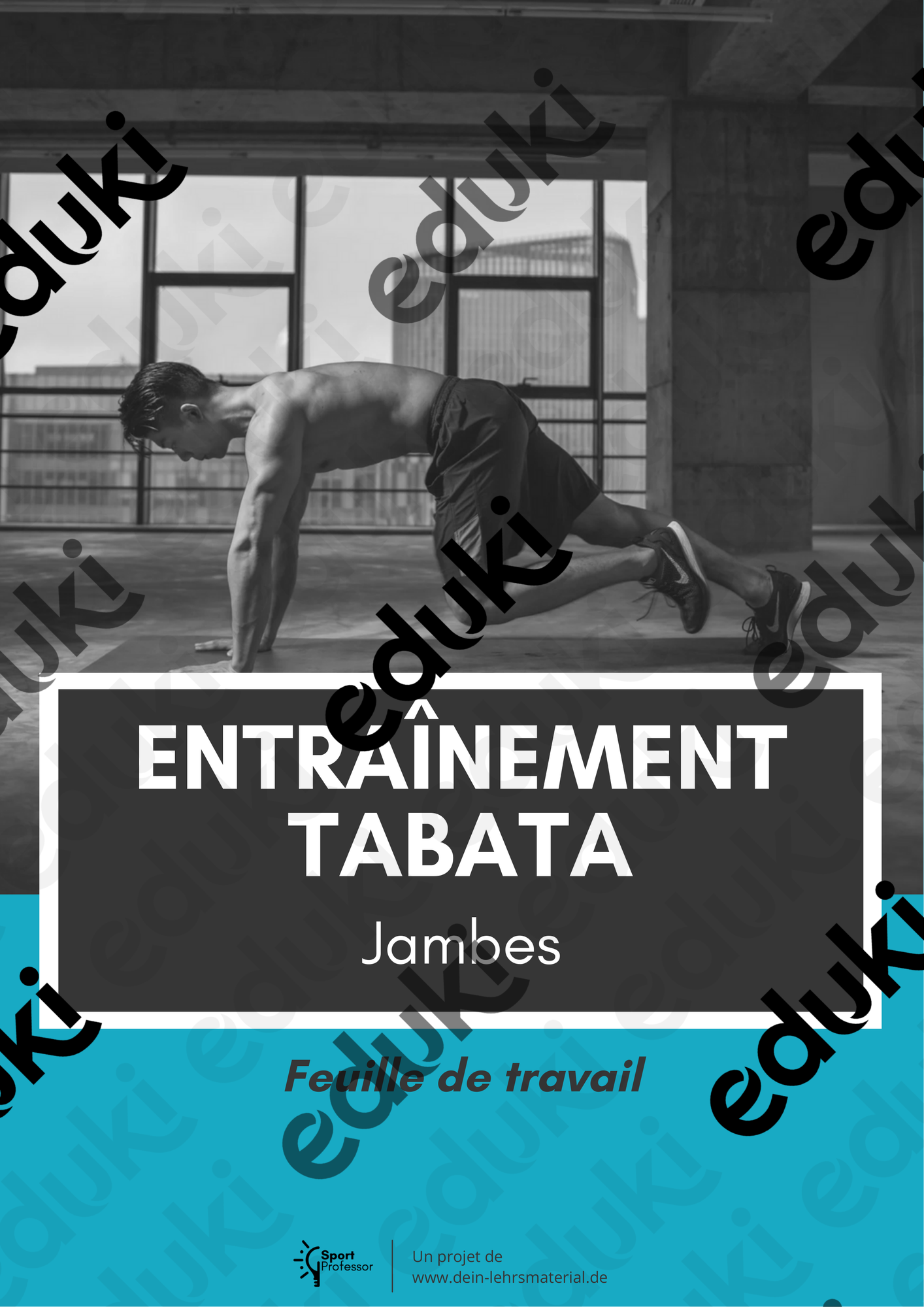 Fitness ⎮ Tabata pour les jambes cl. 5-12 incl. 8 cartes de stations ...