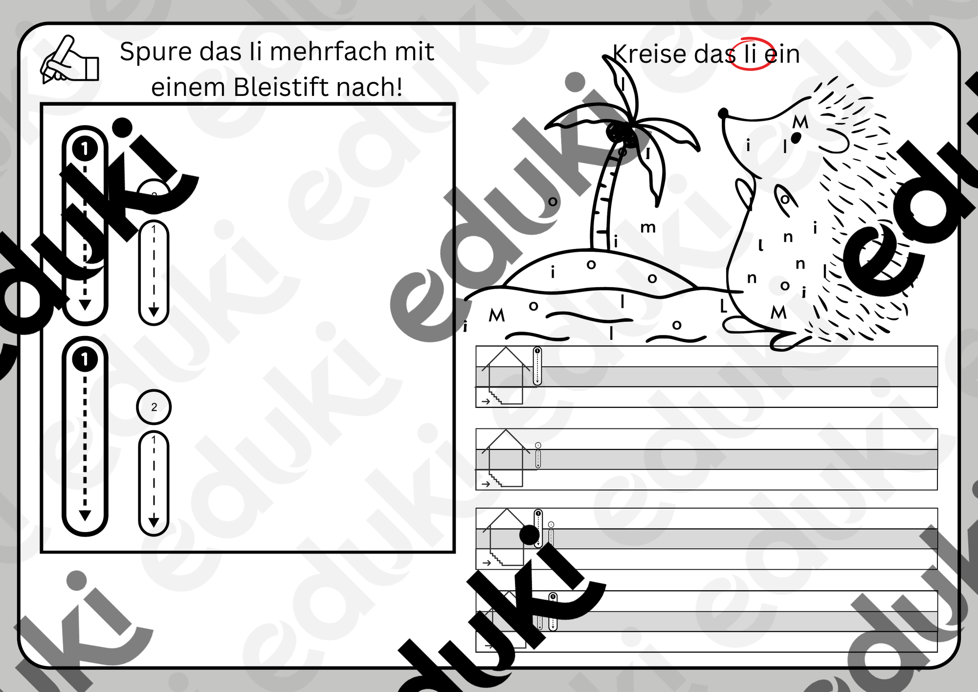 Buchstabe I – Unterrichtsmaterial im Fach Deutsch