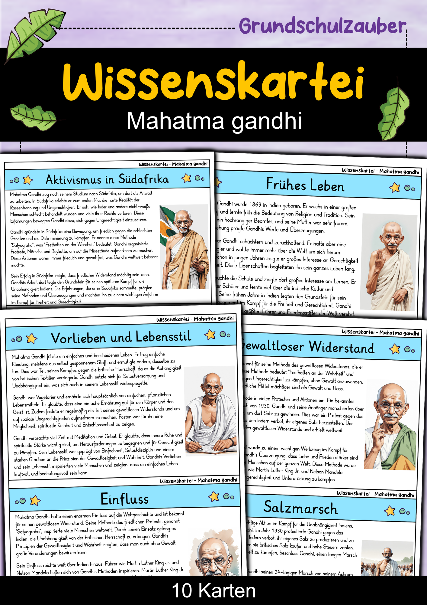 Mahatma Gandhi - Wissenskartei - Berühmte Persönlichkeiten ...