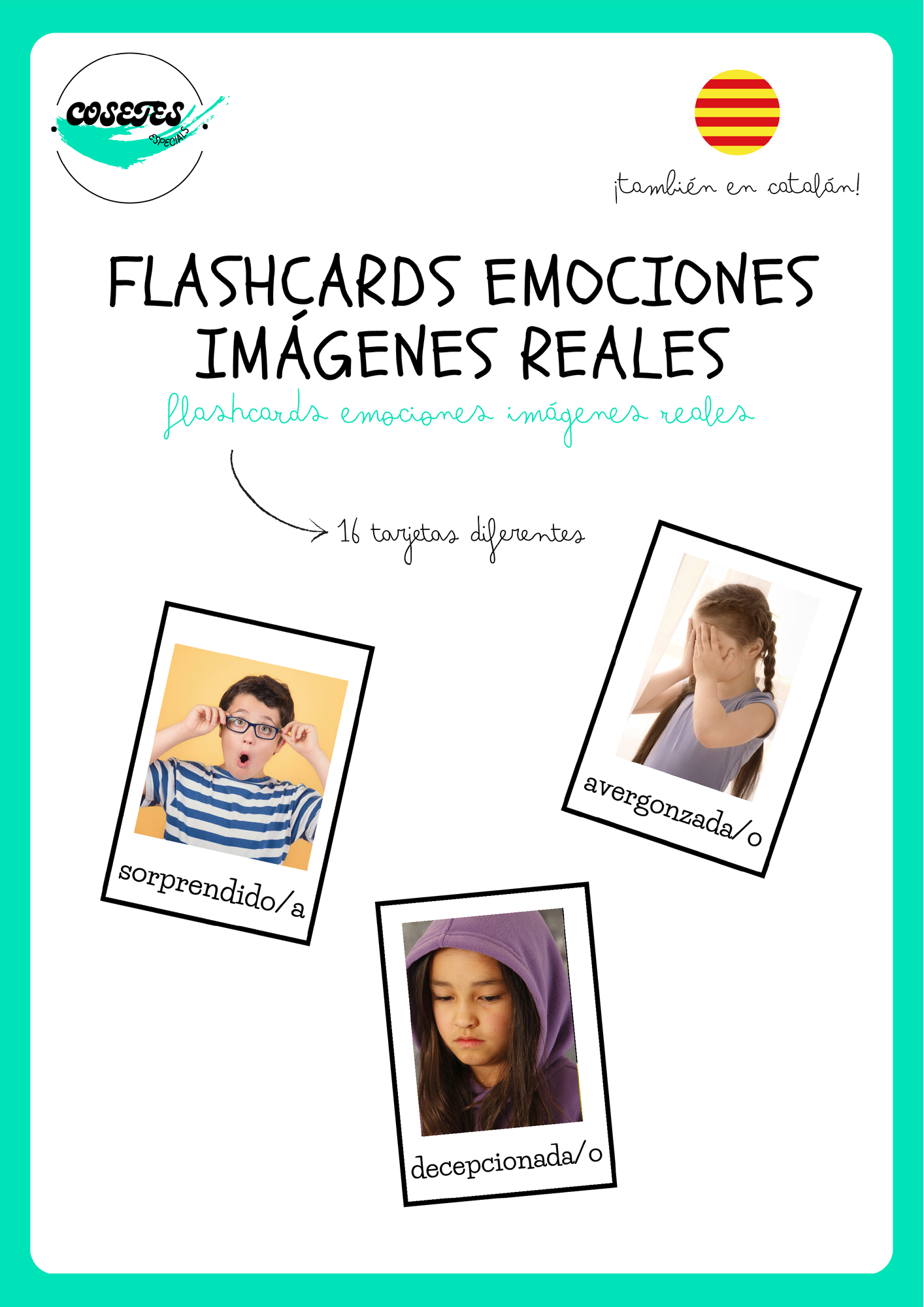 FLASHCARDS EMOCIONES IMÁGENES REALES - material de la siguiente ...