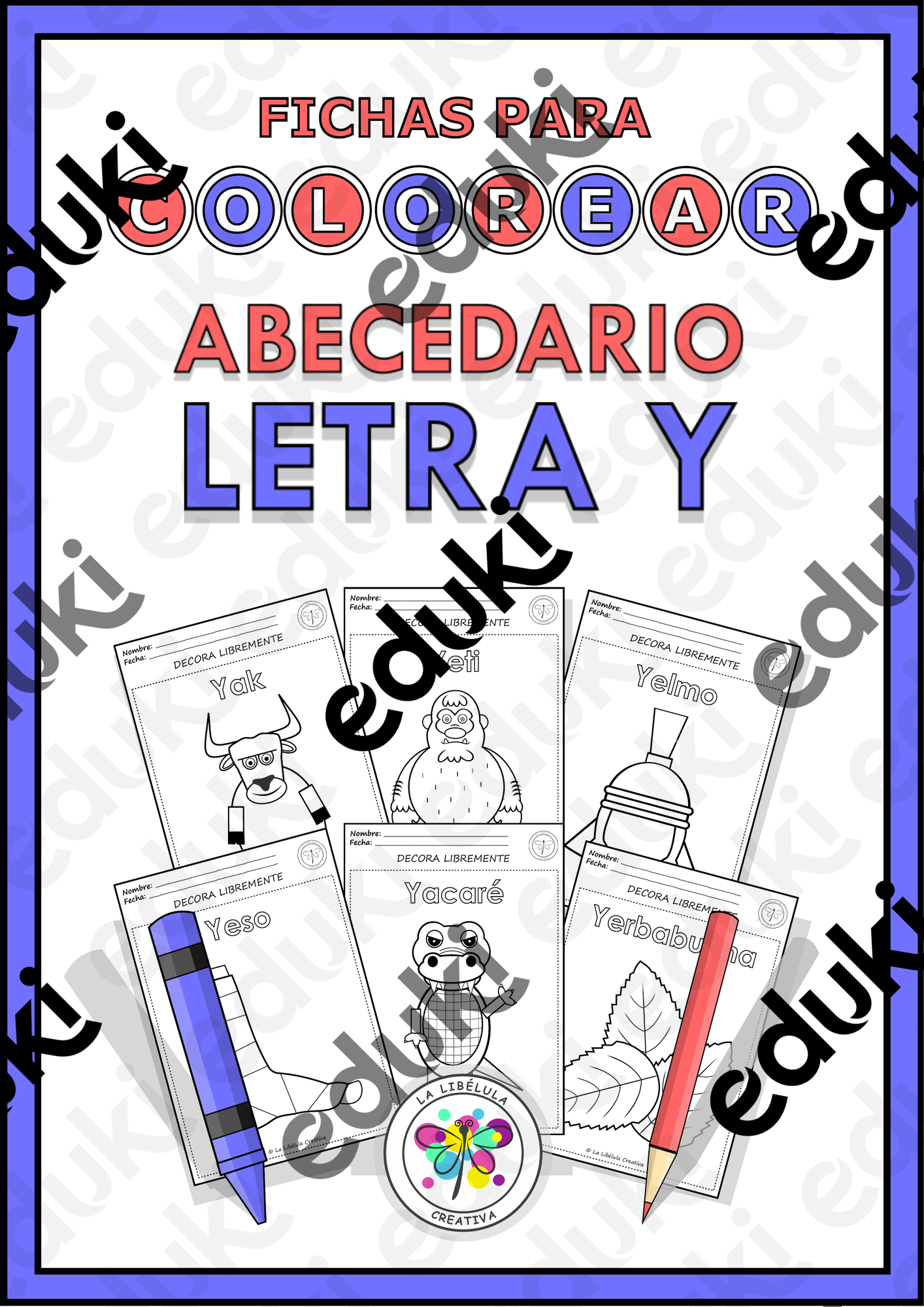 FICHAS COLOREAR ABECEDARIO LETRA Y OBJETOS NO PREP COLOR - material ...
