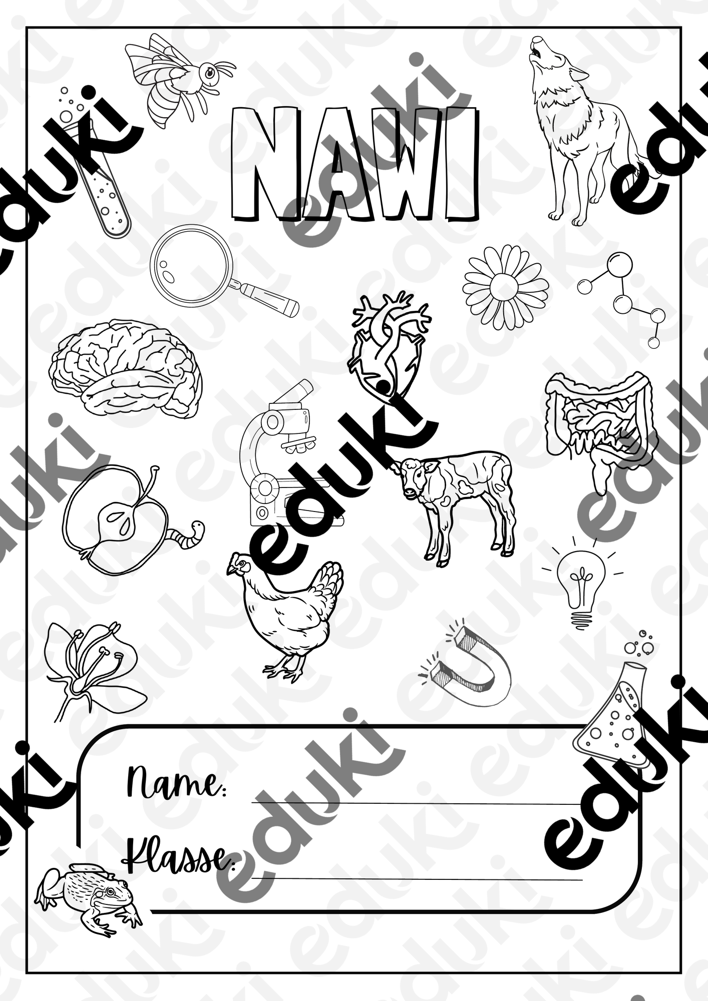 Deckblatt NAWI – Unterrichtsmaterial im Fach Naturwissenschaften