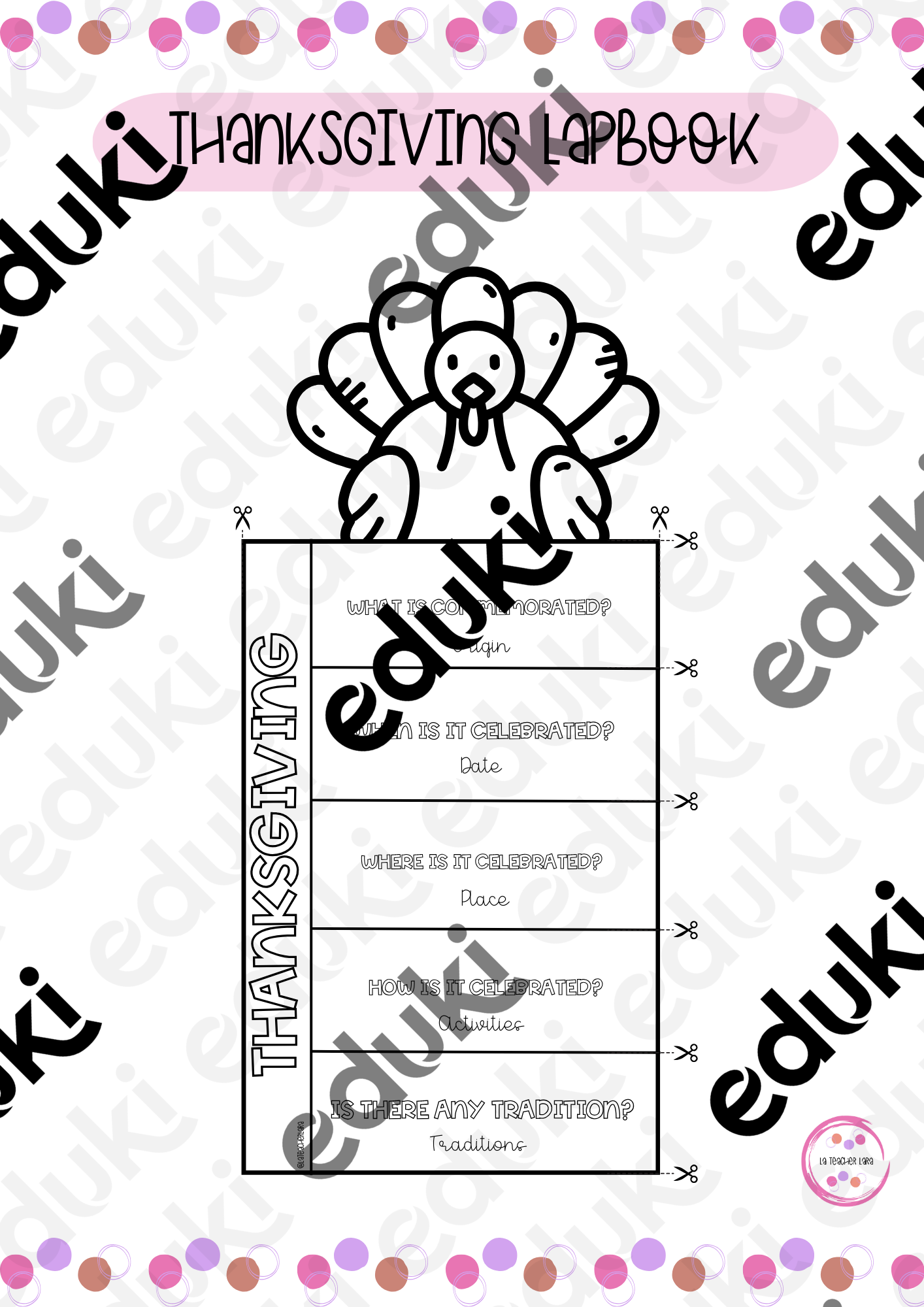 THANKSGIVING LAPBOOK - material didáctico de las asignaturas Material ...