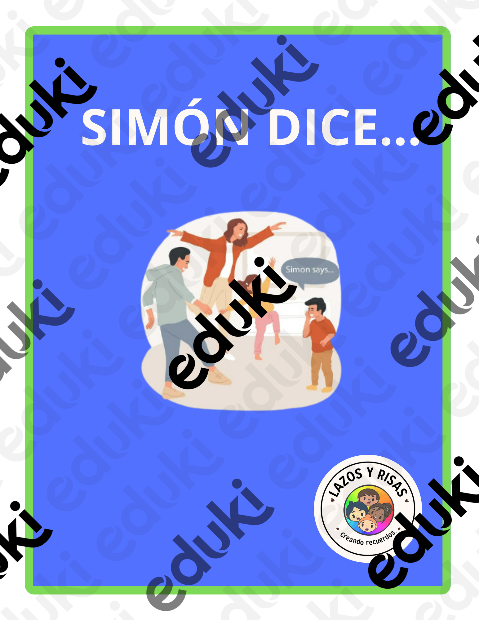 Tarjetas de actividades- Simón dice.. - material de la siguiente ...