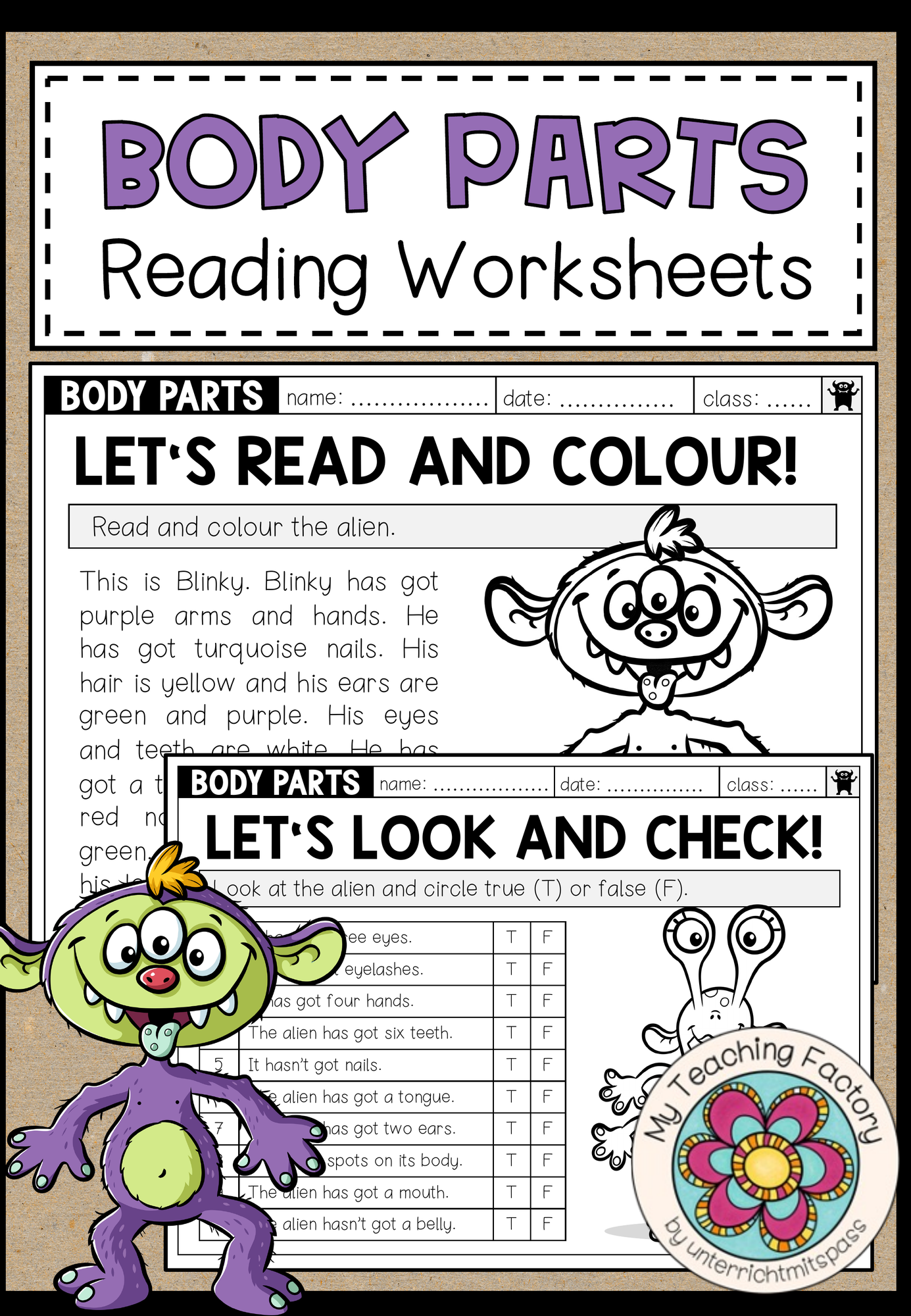 BODY PARTS - Reading Worksheets - material de la siguiente asignatura ...