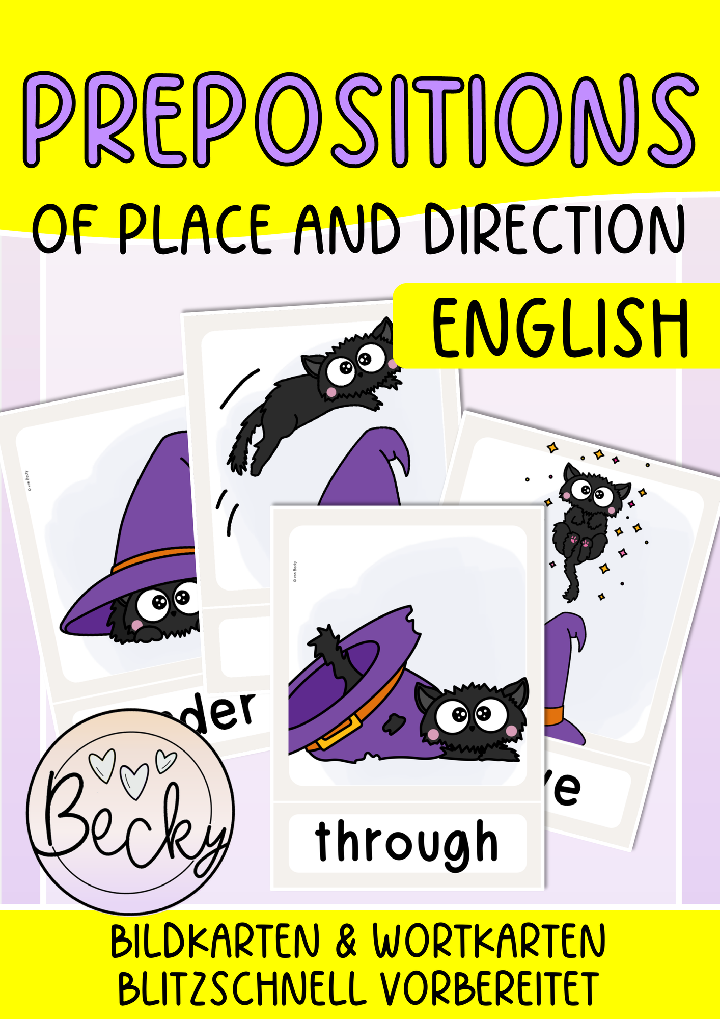 Prepositions of place and direction Flashcards (Picture and Word Cards ...
