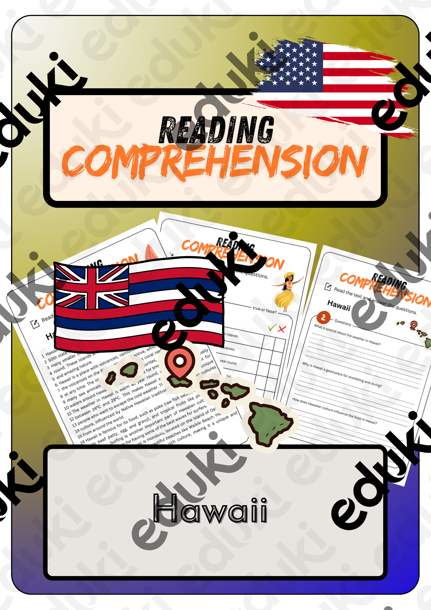 Reading Comprehension - Hawaii + Solutions – Unterrichtsmaterial im ...
