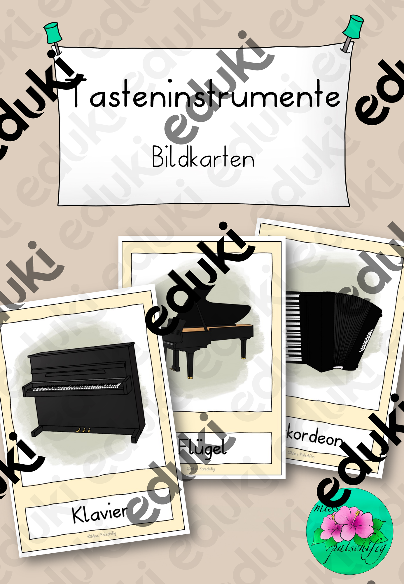 Tasteninstrumente Bildkarten – Unterrichtsmaterial in den Fächern Musik ...