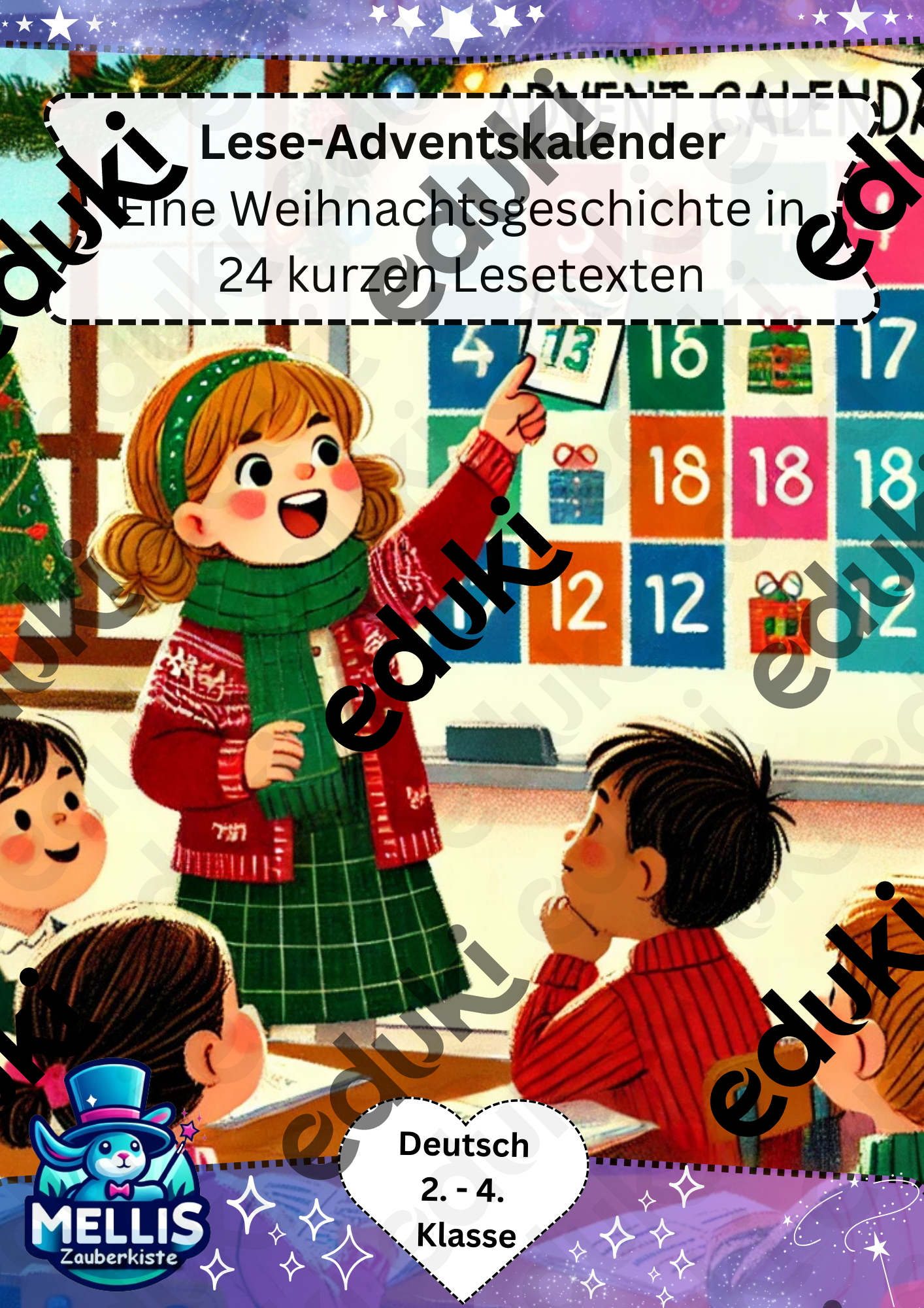 🎅🎁 Lese-Adventskalender für die Grundschule 🌟Tägliche Leseaufgabe ...