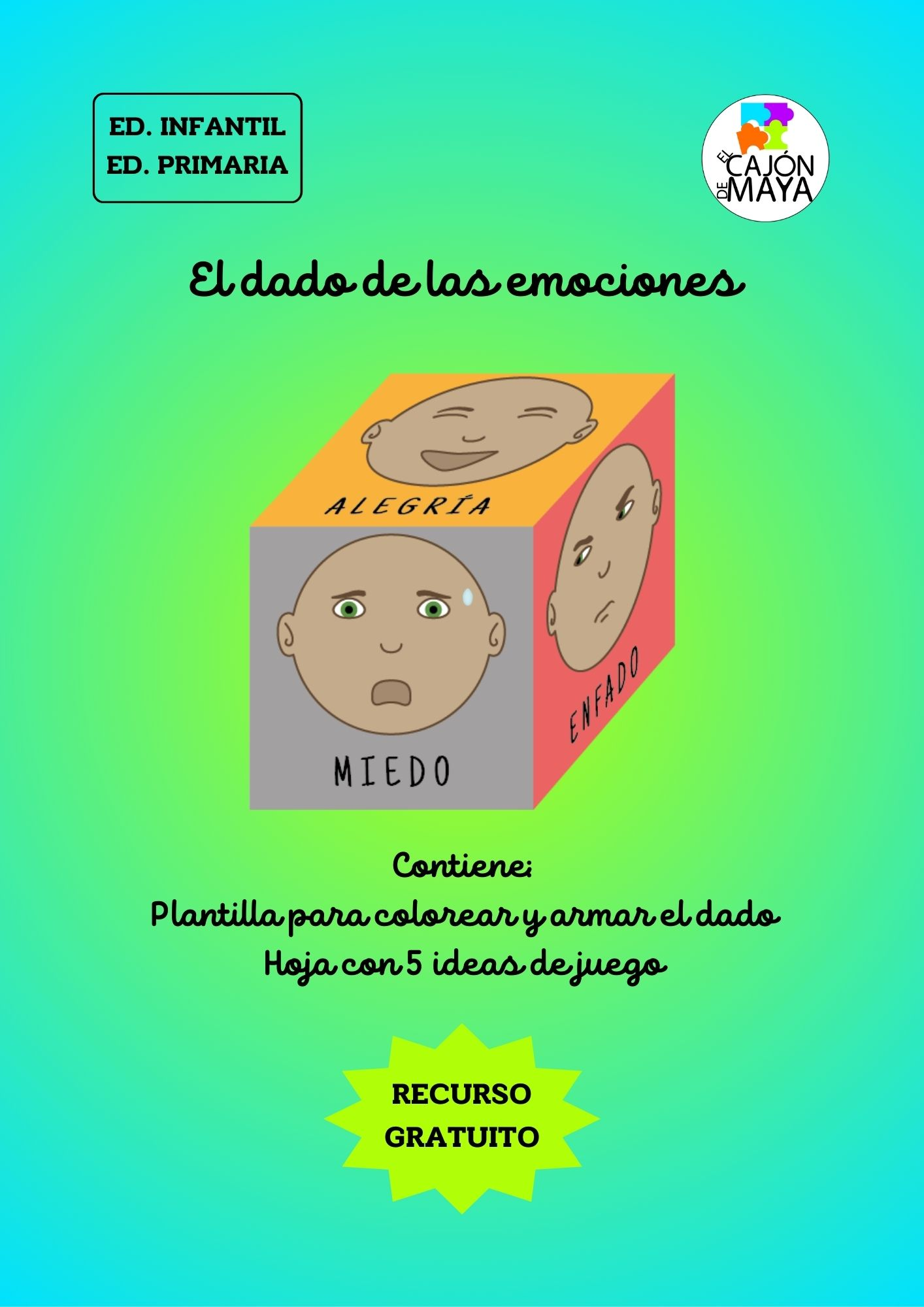 El dado de las emociones (+ ideas de juego) - material de la siguiente ...
