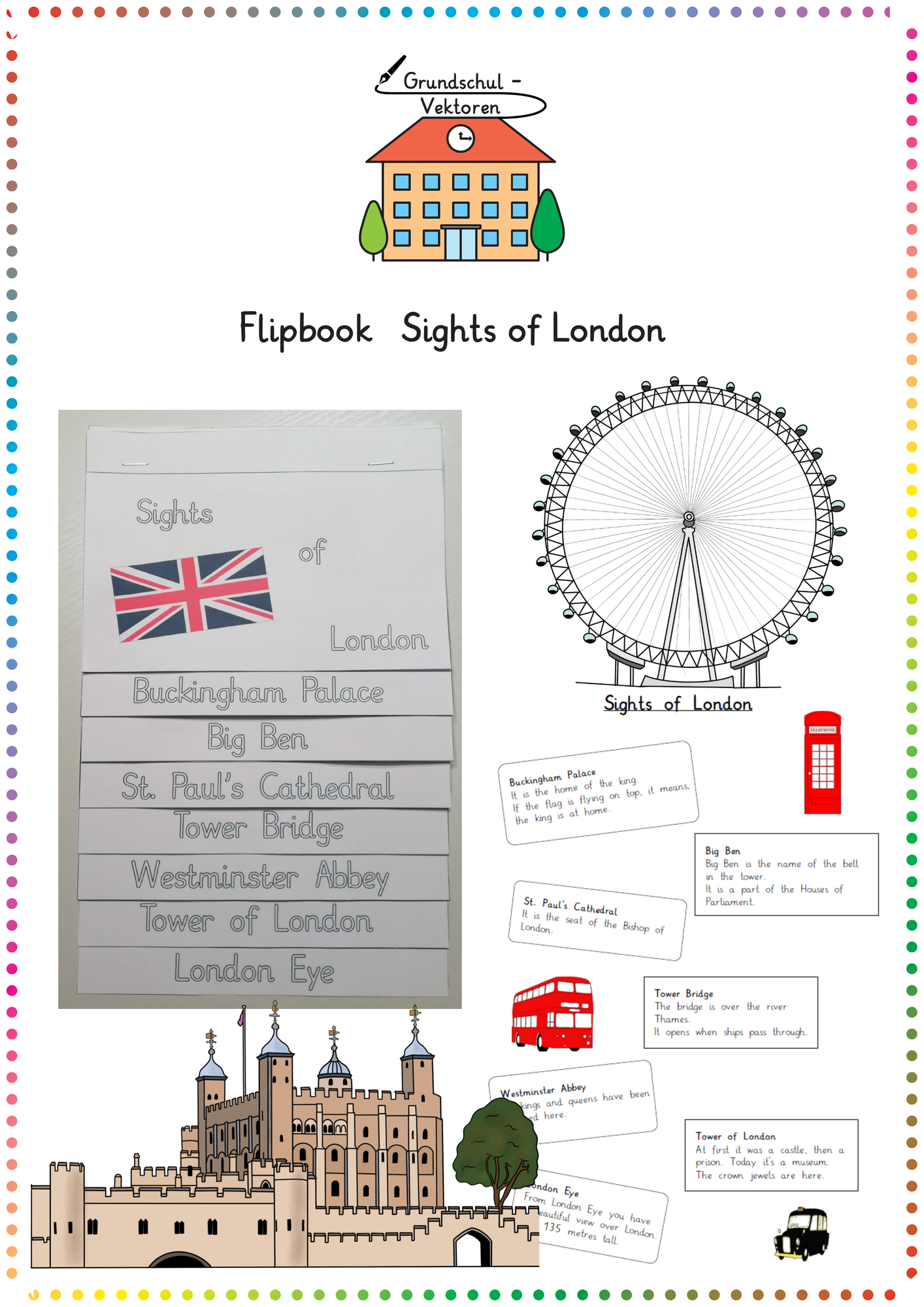 London Sights Flipbook Landeskunde Englisch Kl 3 4