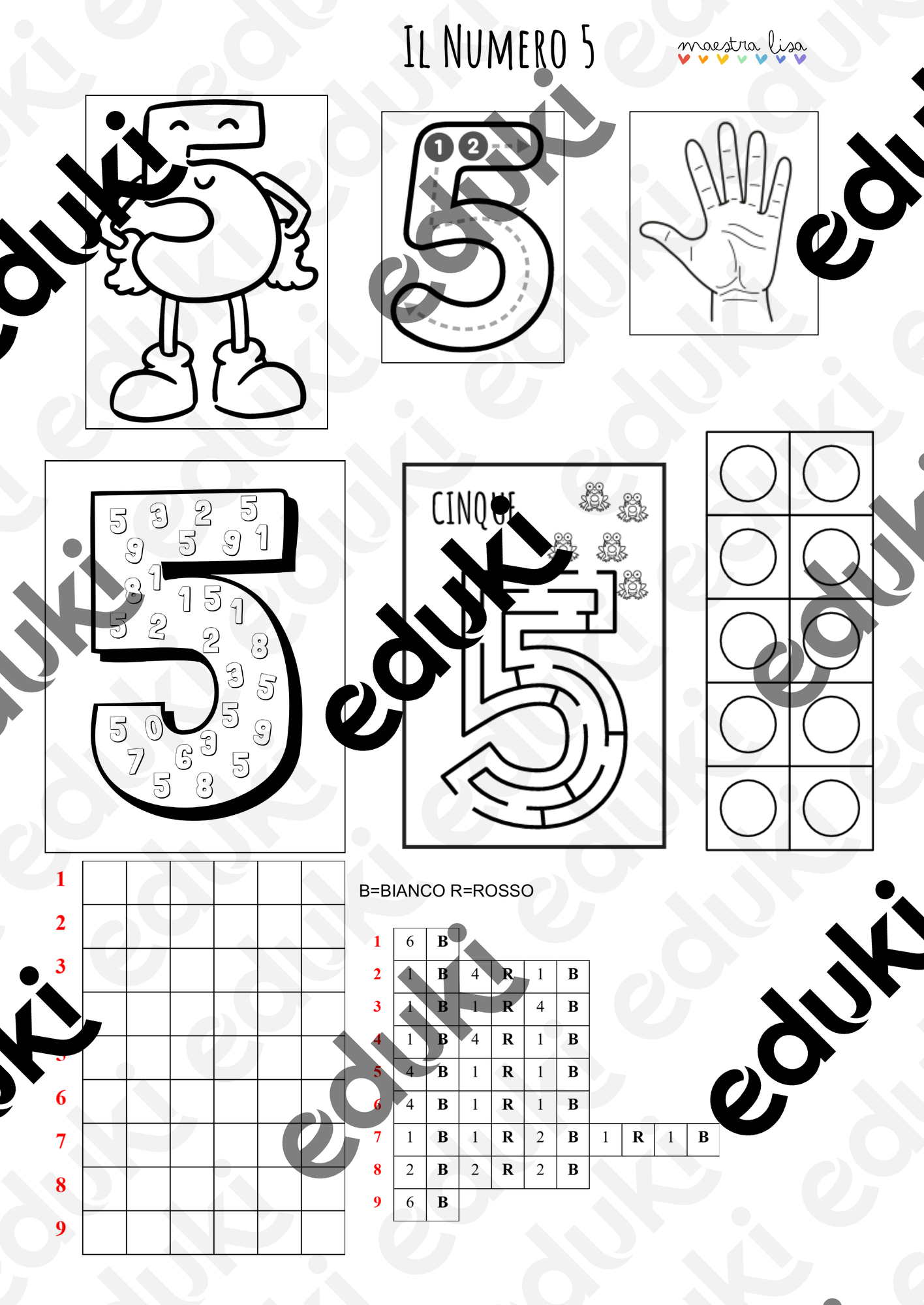 IL NUMERO 5 - Materiale didattico per la materia Matematica