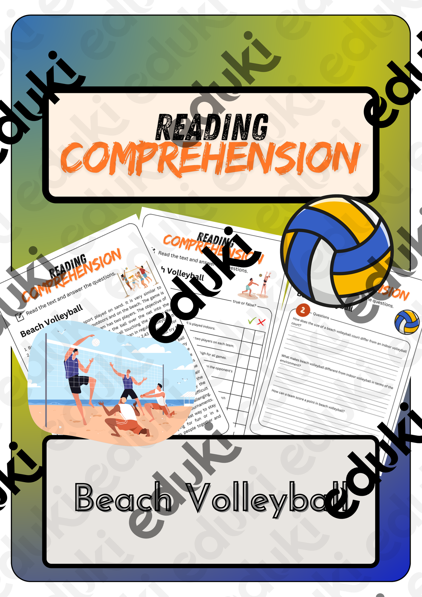 Reading Comprehension - Beach Volleyball + Solutions ...
