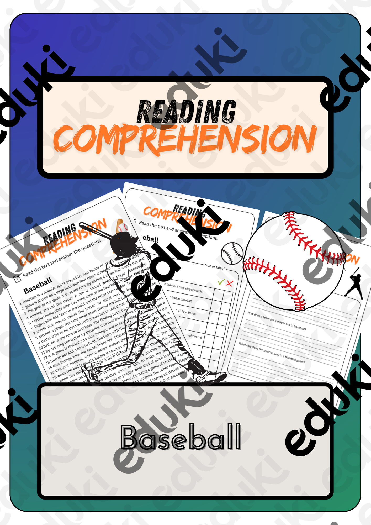 Reading Comprehension - Baseball + Solutions – Unterrichtsmaterial im ...