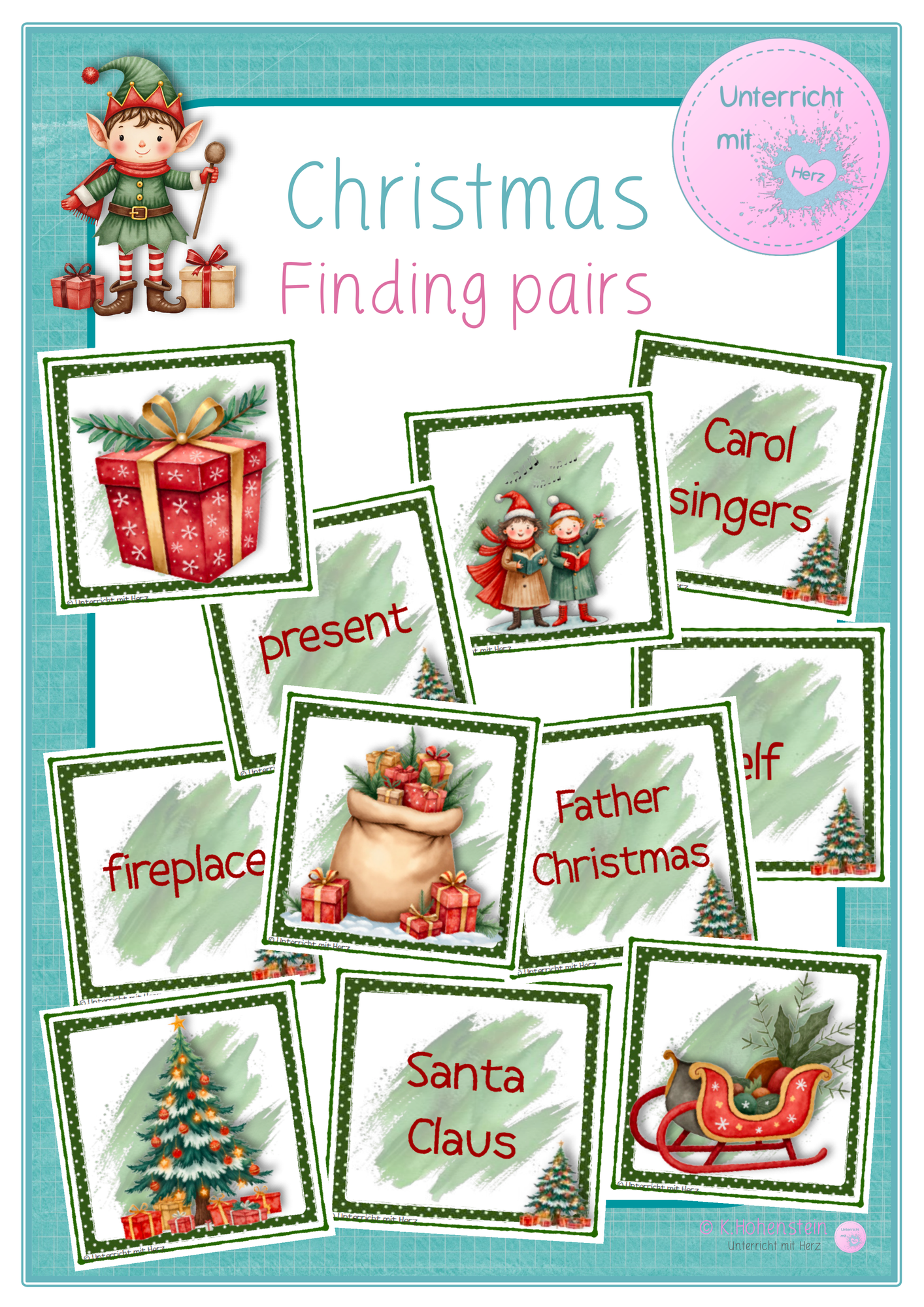 Finding Pairs Christmas – Unterrichtsmaterial im Fach Englisch
