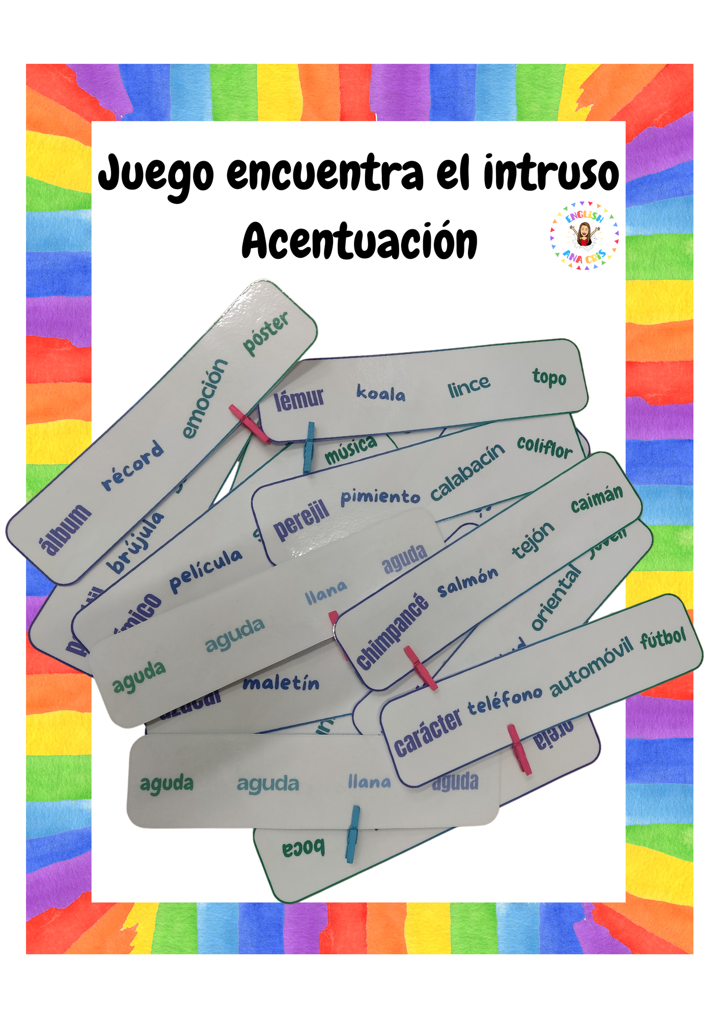 Juego Encuentra el intruso Acentuación - material de la siguiente ...