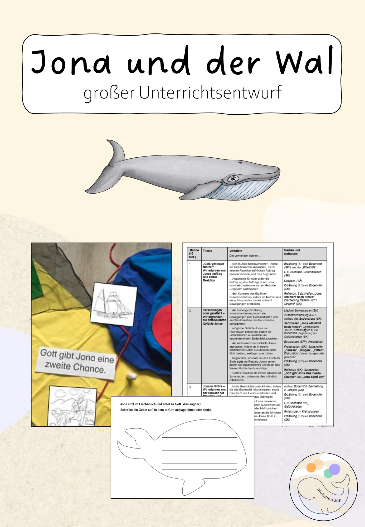 Großer Unterrichtsentwurf: Jona und der Wal – Unterrichtsmaterial im ...