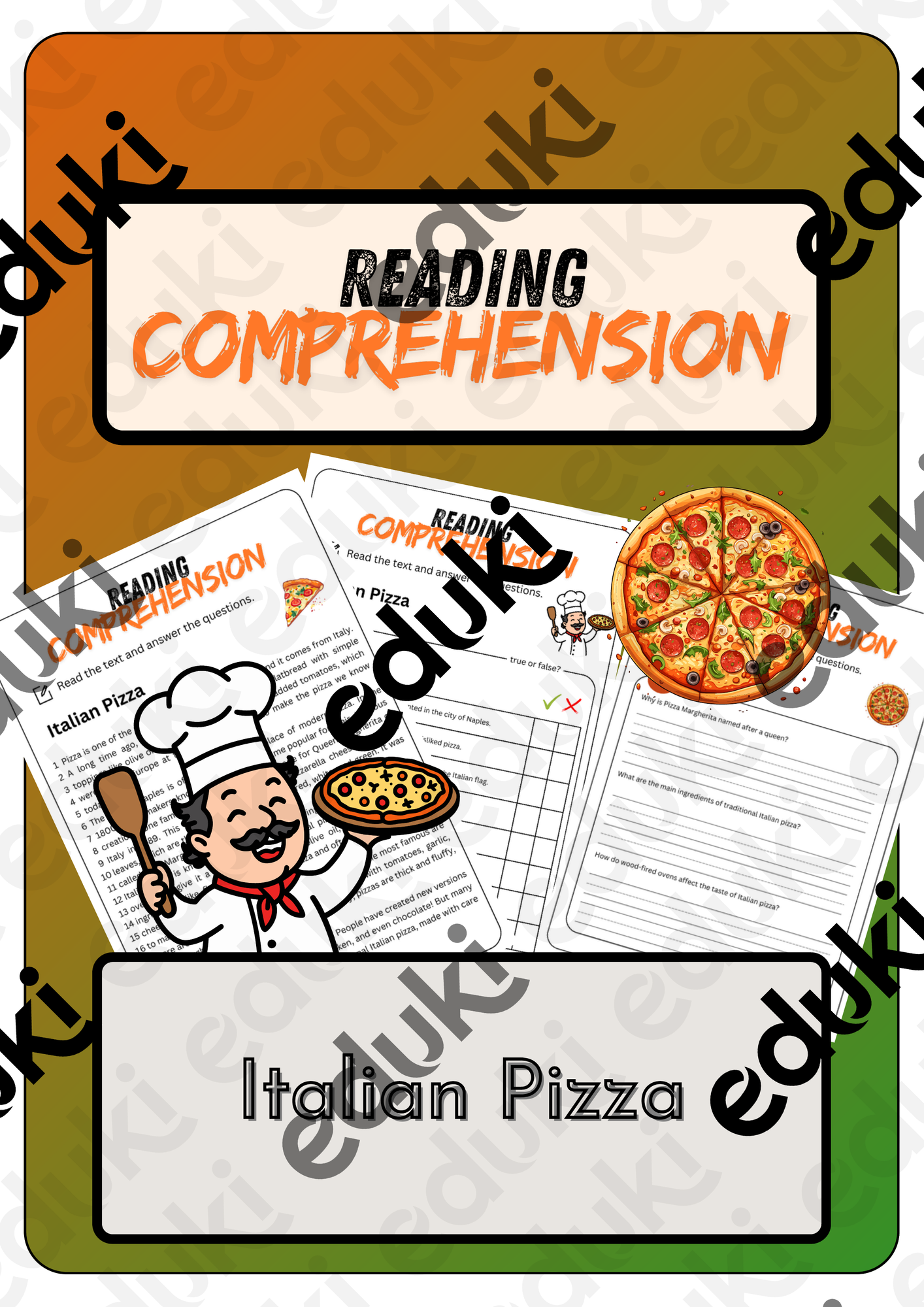 Reading Comprehension - Italian Pizza + Solutions – Unterrichtsmaterial ...