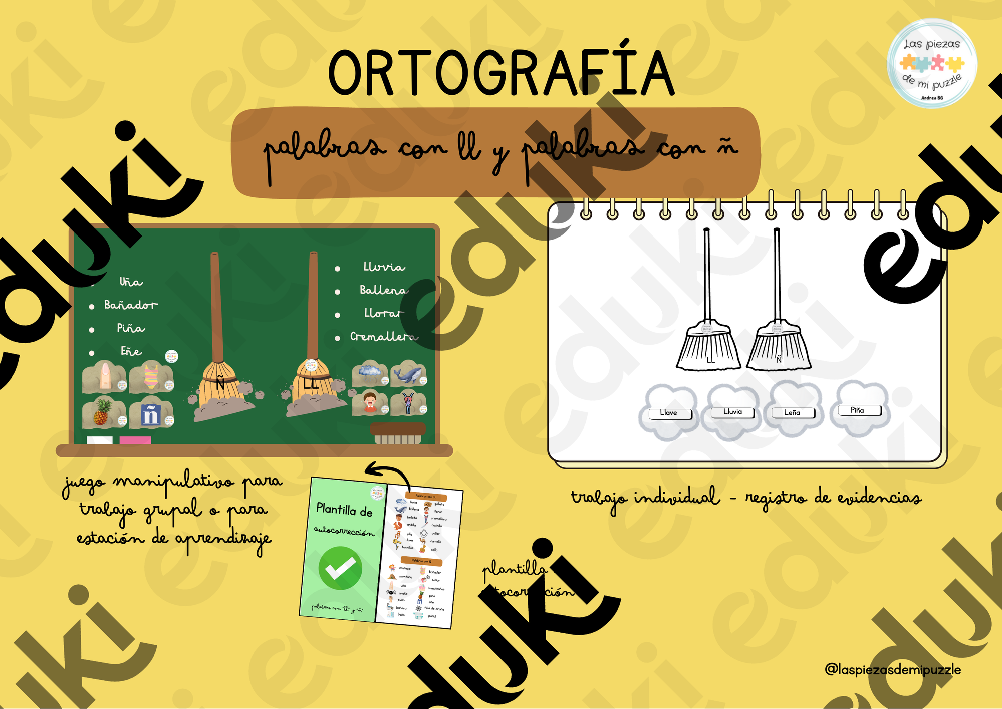 PALABRAS CON "LL" Y "Ñ" - ORTOGRAFÍA - material de la siguiente ...