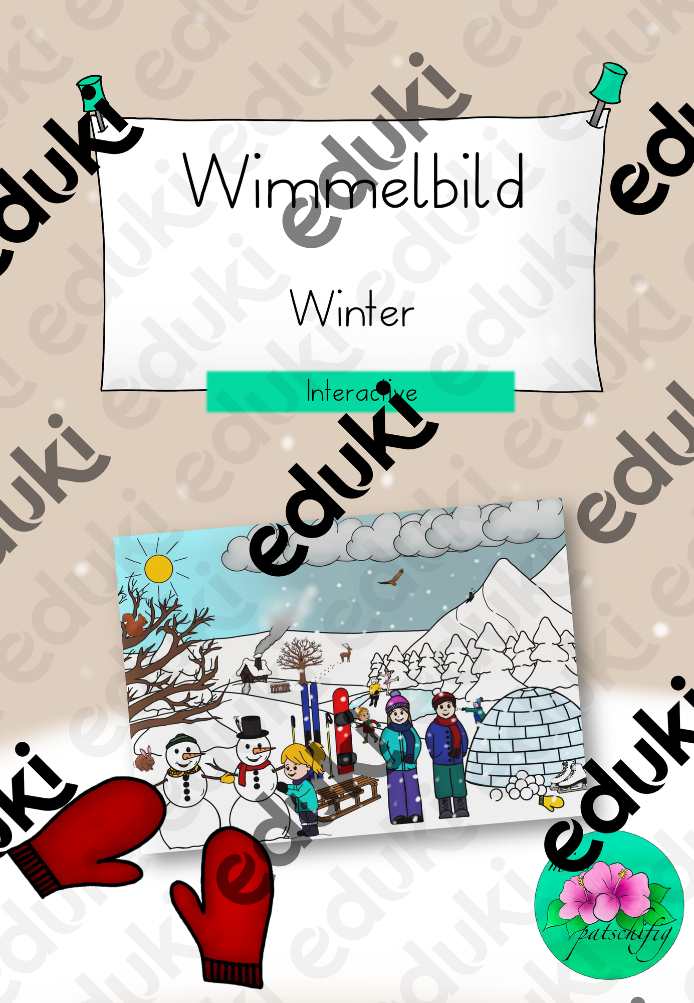 Winter Wimmelbild – Unterrichtsmaterial im Fach Deutsch