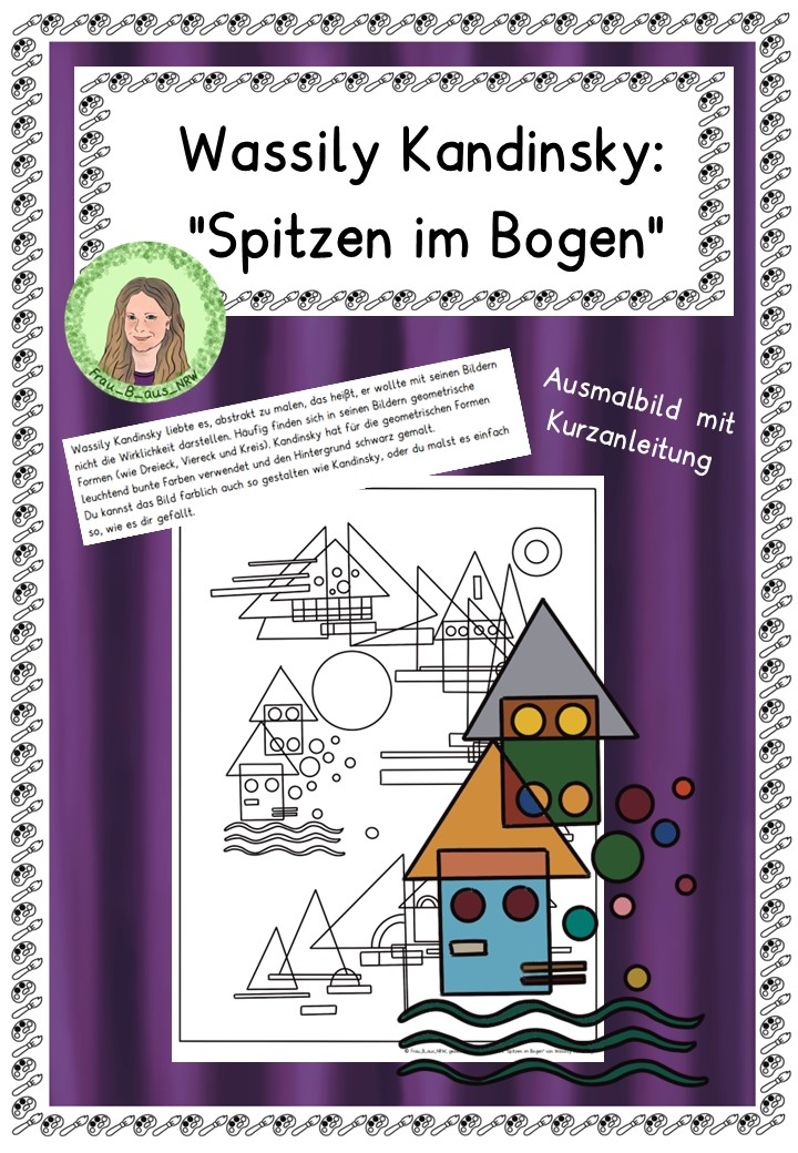 Wassily Kandinsky: "Spitzen im Bogen" - Ausmalbild ...