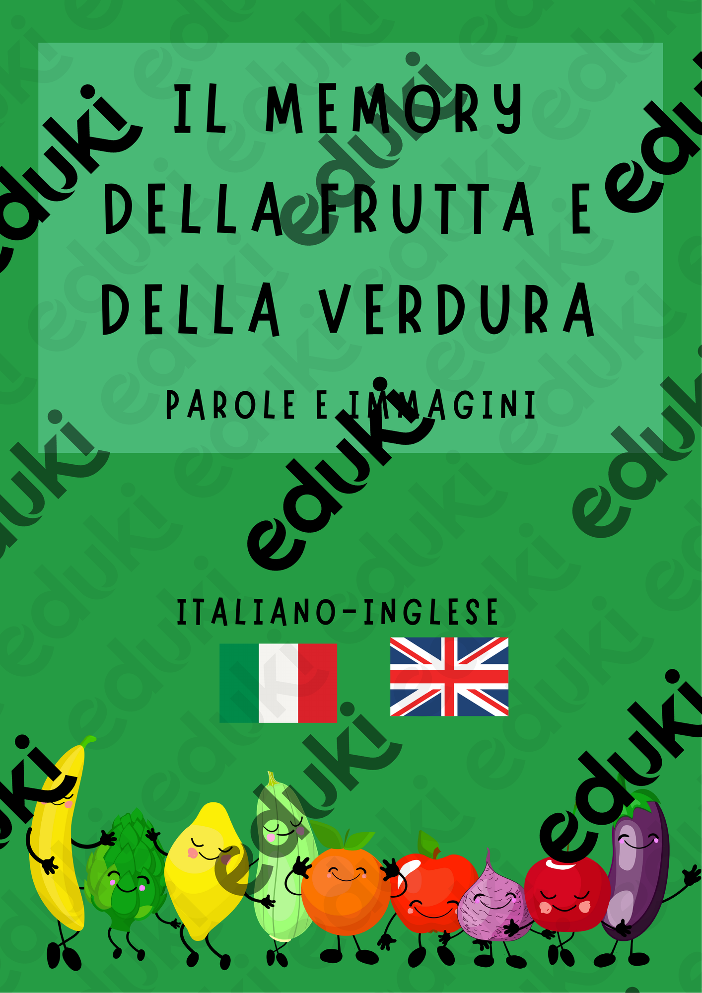 Il Memory della Frutta e Verdura con parole e immagini - Materiale ...