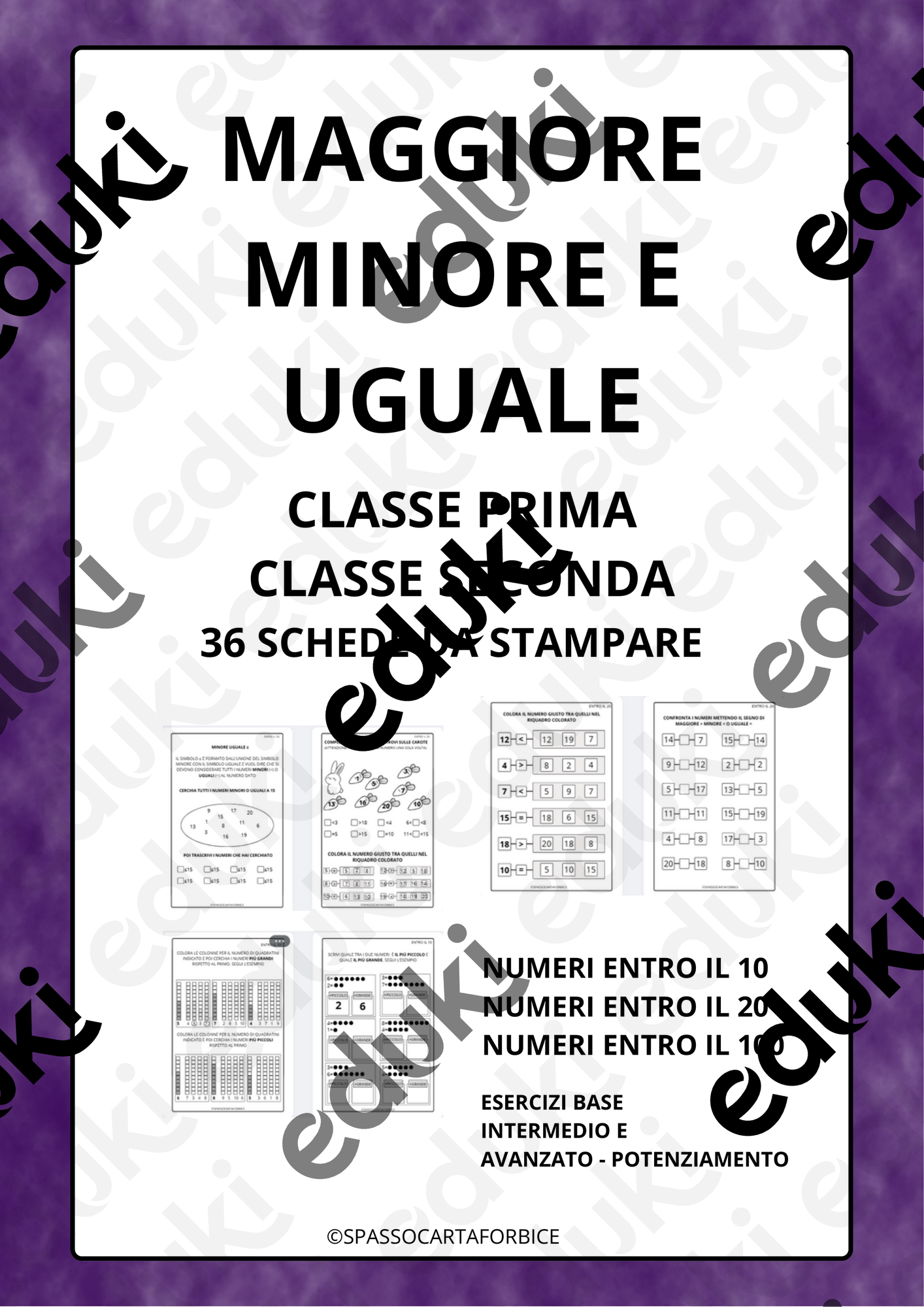 MAGGIORE MINORE e UGUALE classe prima e classe seconda - Materiale didattico per la materia ...