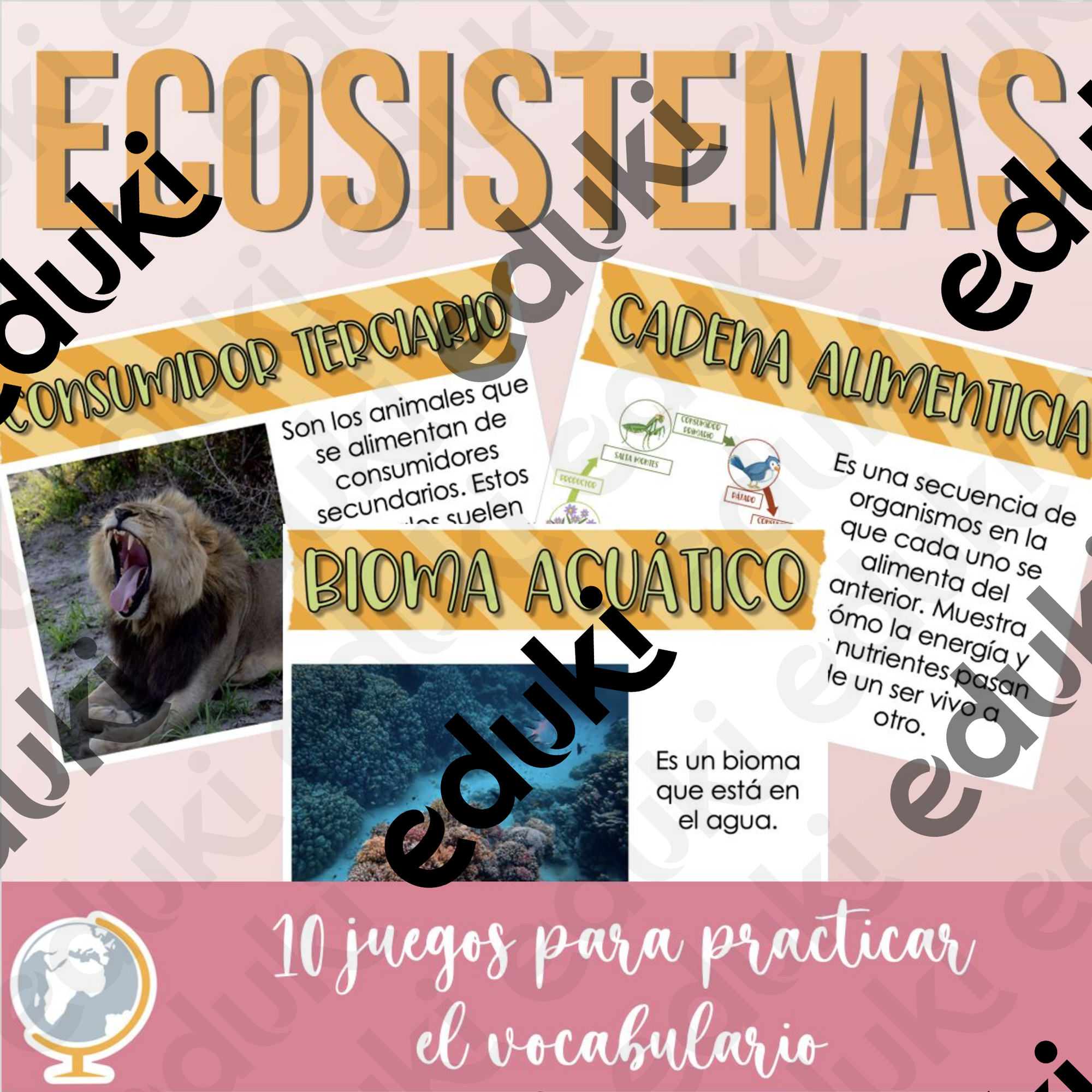 Ecosistemas juegos para practicar el vocabulario - material de la ...