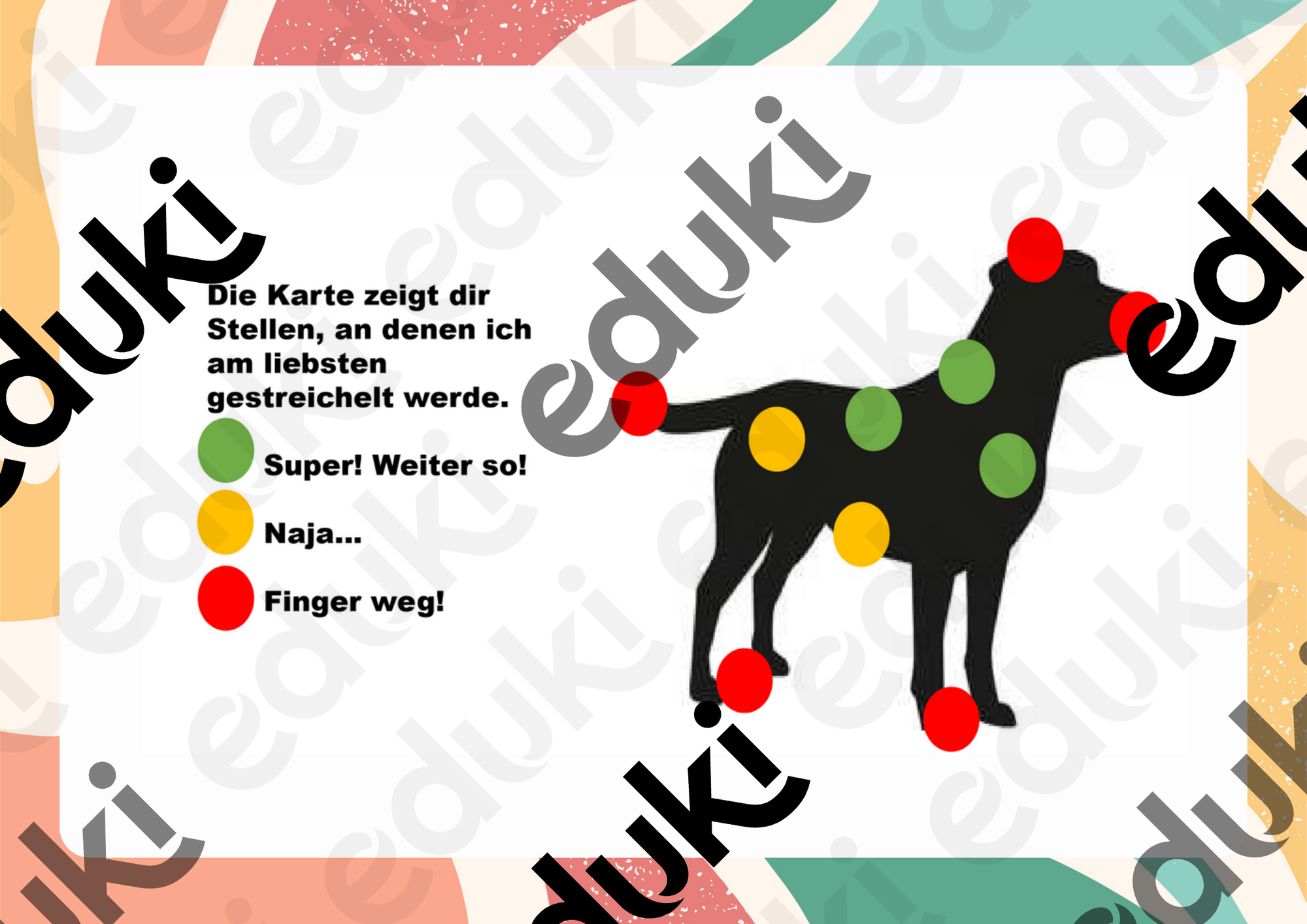 Streichellandkarte Hund – Unterrichtsmaterial im Fach Ethik & Werte und ...