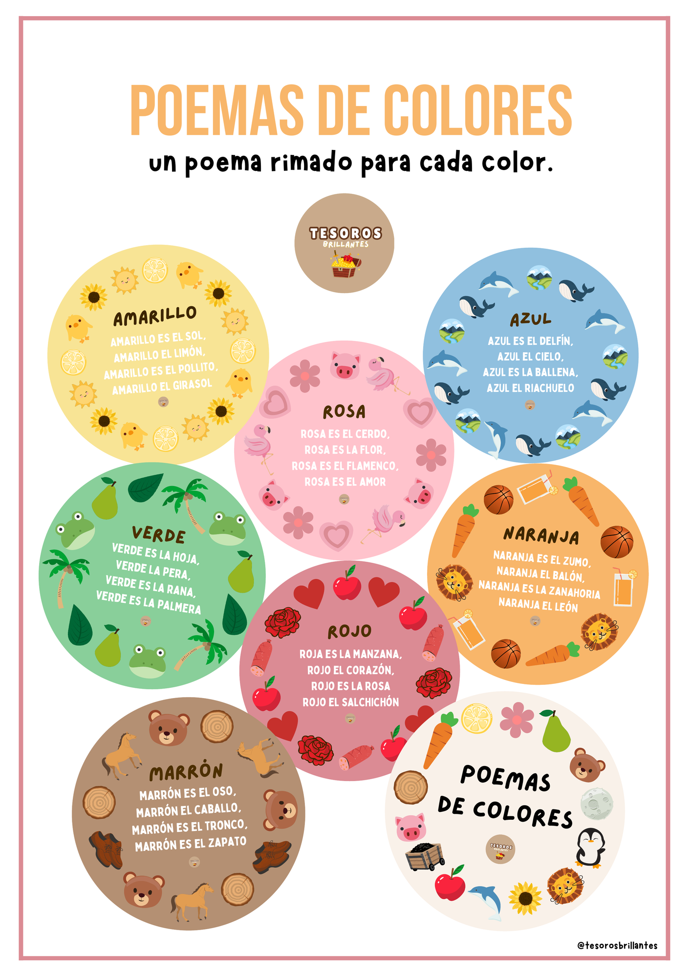 Poemas de colores - Tesoros Brillantes - material didáctico de las ...