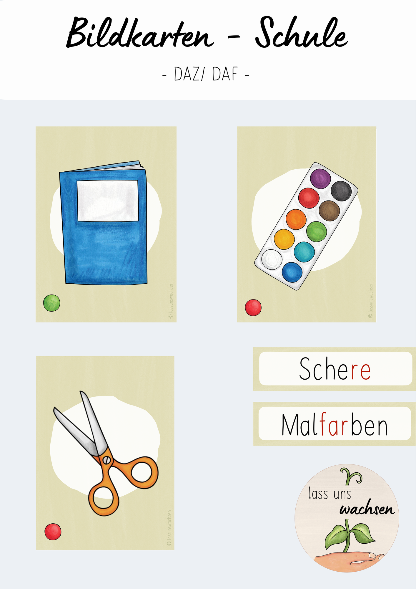 Bildkarten - Schulmaterial (DAZ/ DAF) – Unterrichtsmaterial im Fach DaZ/DaF
