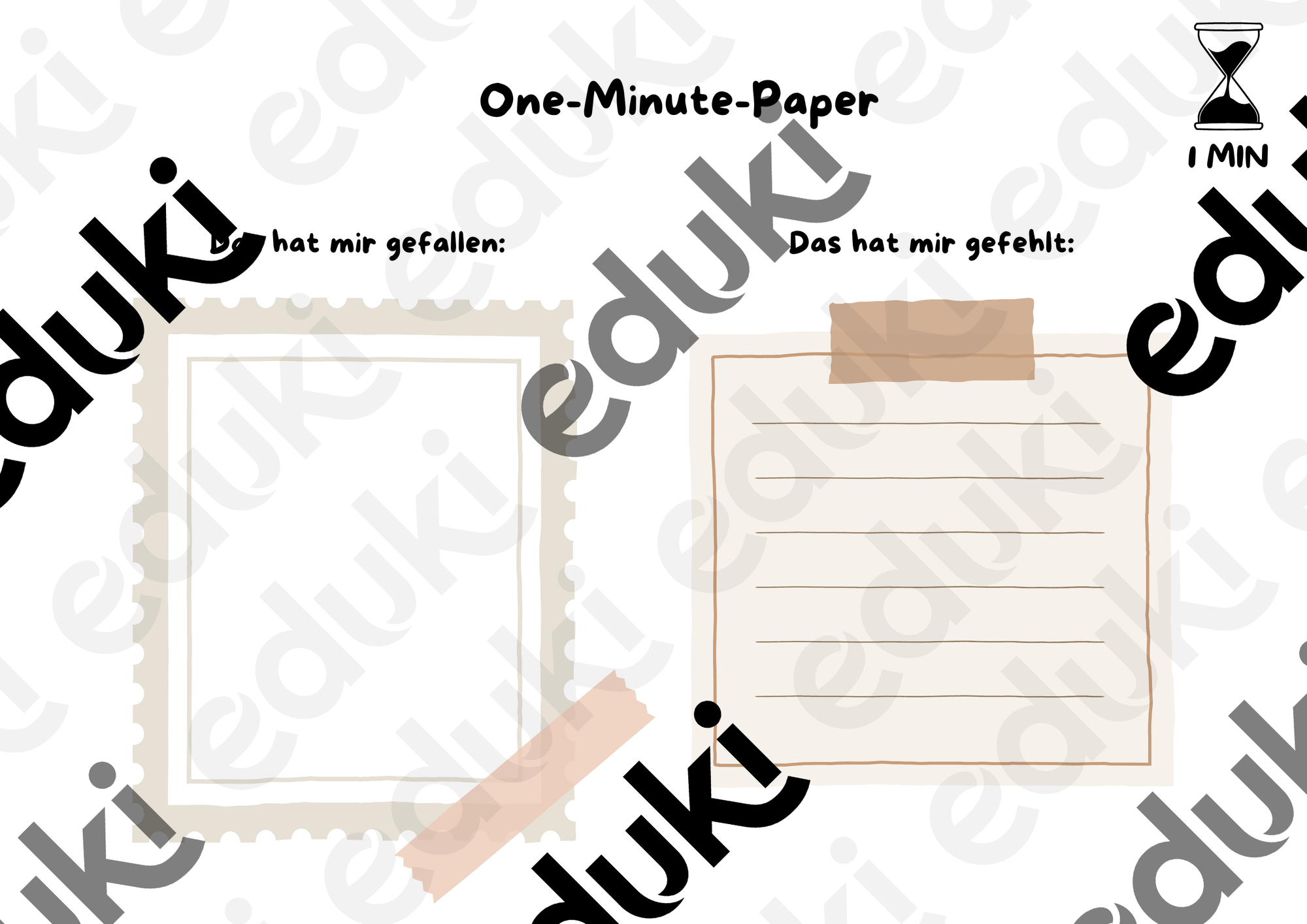 Methodenblatt: One-Minute Paper – Unterrichtsmaterial im Fach ...