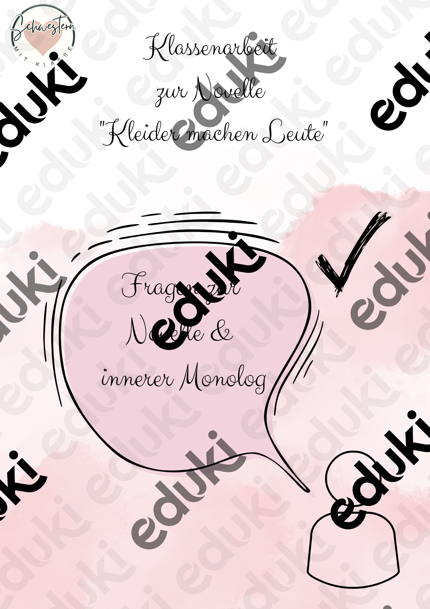 Novelle "Kleider machen Leute" - Klassenarbeit – Unterrichtsmaterial im ...