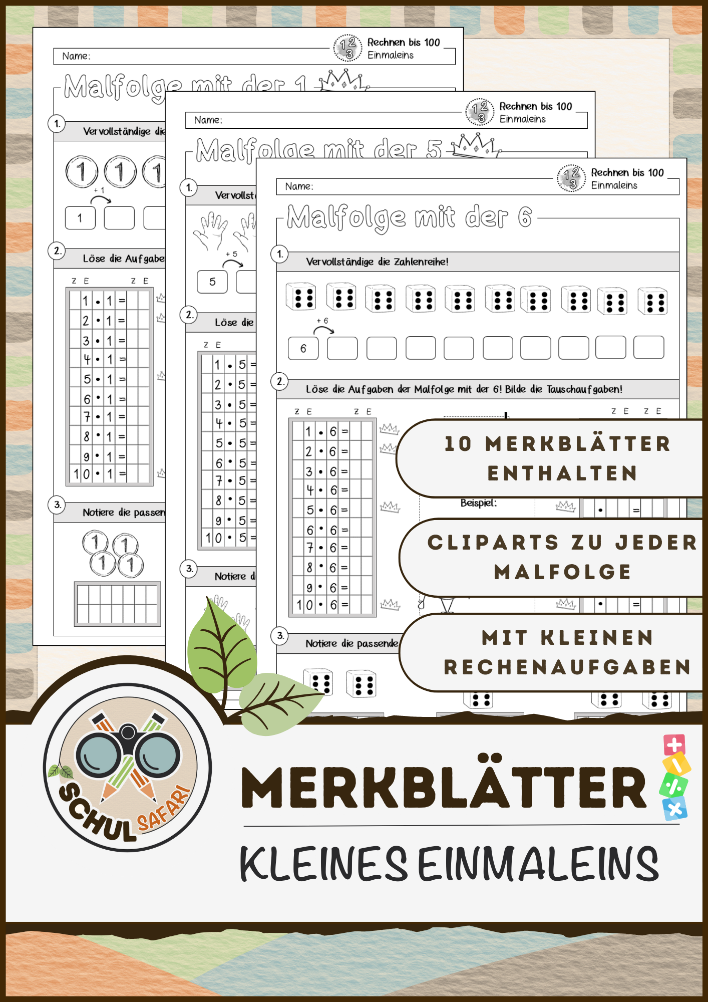 Merkblätter: Das kleine Einmaleins | Malfolgen – Unterrichtsmaterial im ...