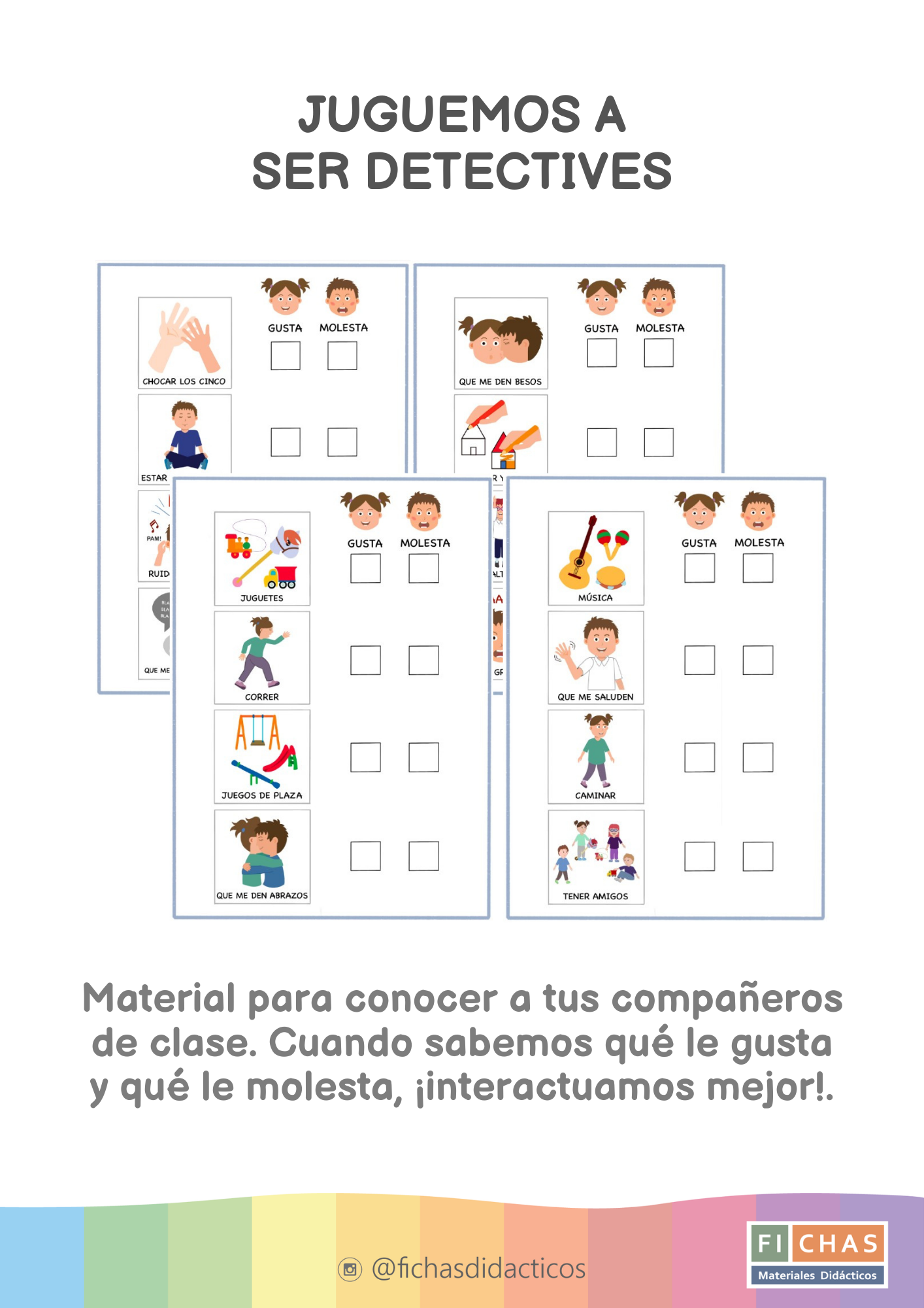 Juguemos a ser detectives ¿qué le gusta a mi compañero? - material de ...