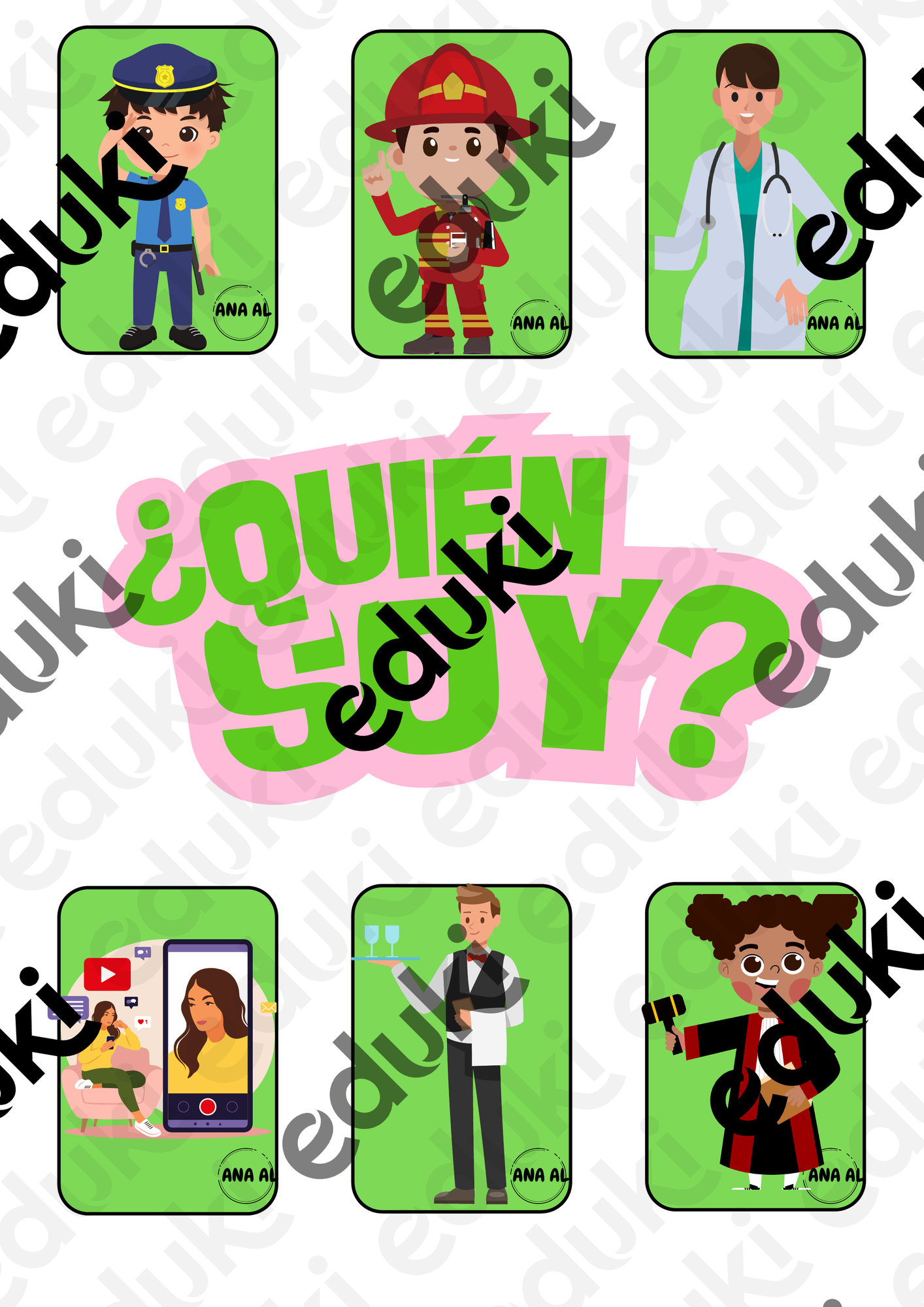 ¿QUIÉN SOY? PROFESIONES - material de la siguiente asignatura Material ...