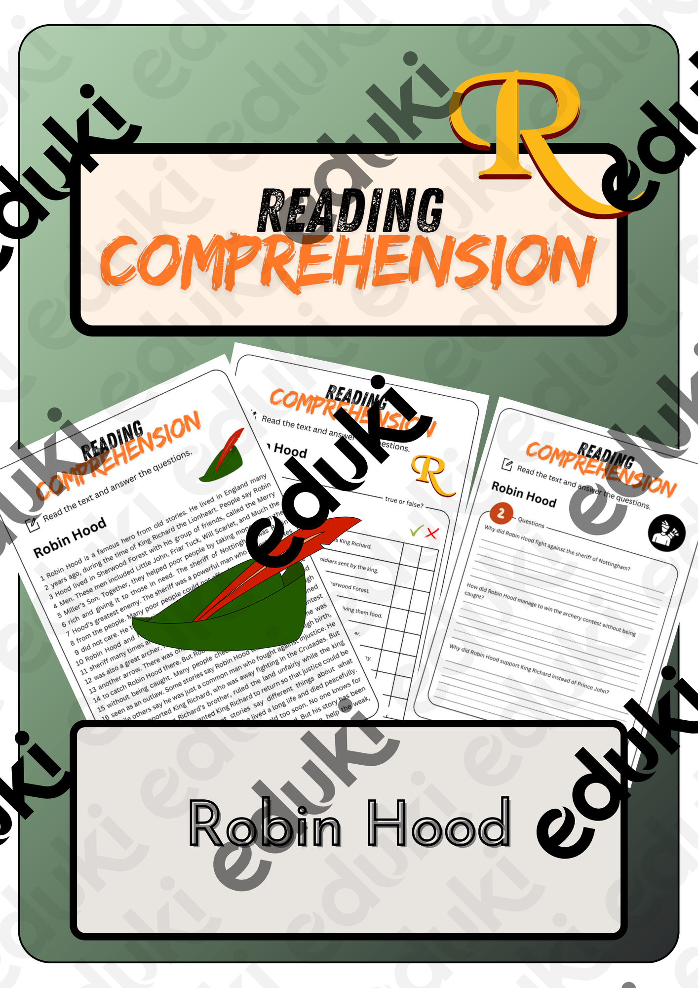 Reading Comprehension - Robin Hood + Solutions – Unterrichtsmaterial im ...