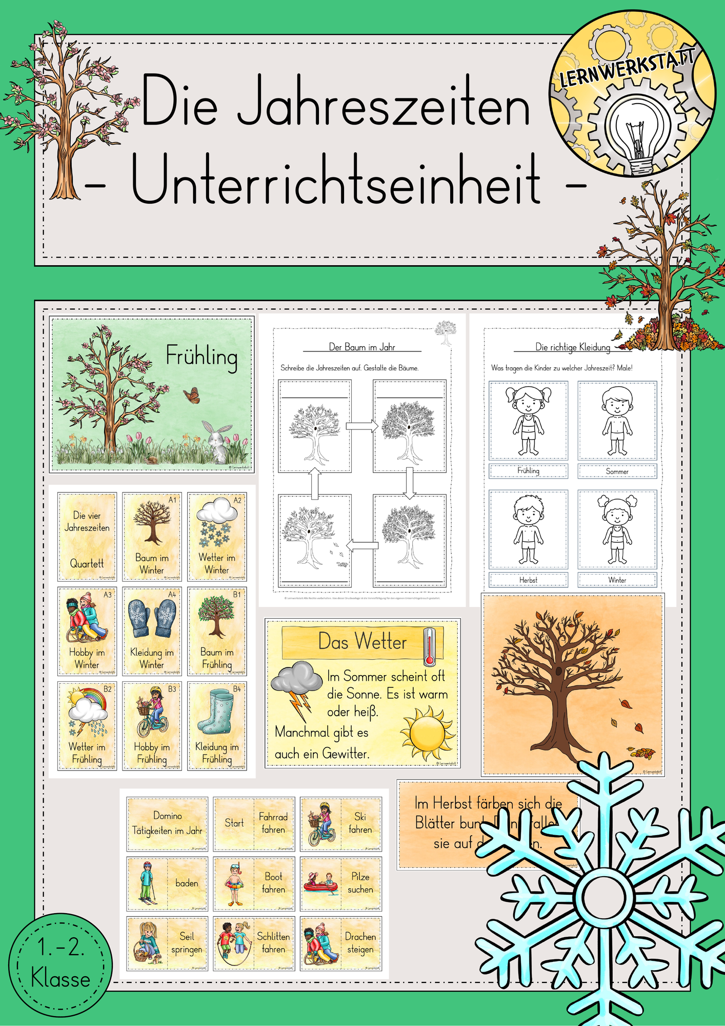 Jahreszeiten Baum Jahr Wetter Unterrichtsreihe – Unterrichtsmaterial im ...